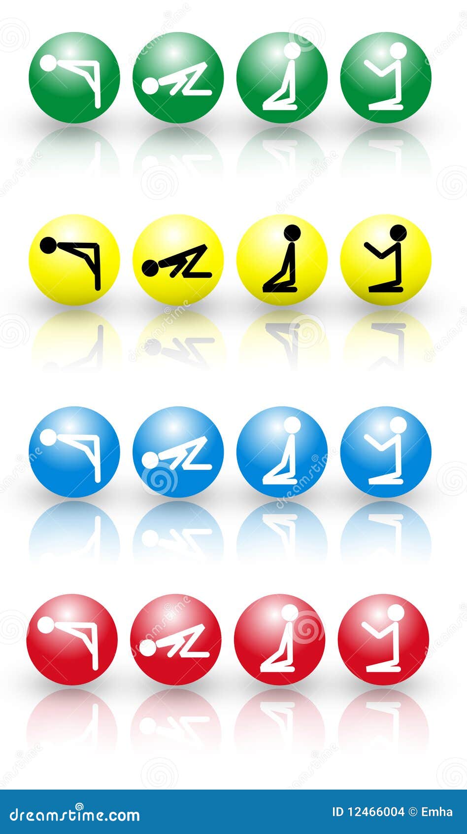 Pictogram 4 Van Het Gebed Kleur Stock Illustratie - Illustration of ...