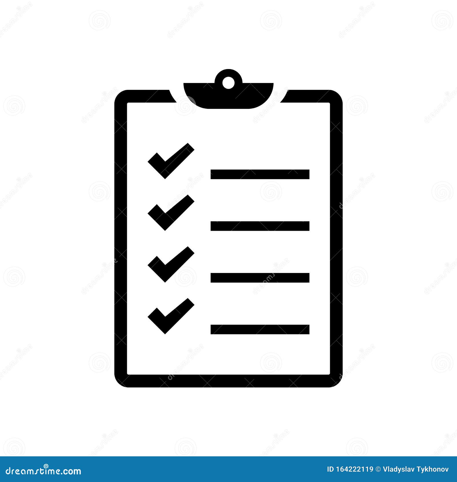 Pictogram Checklist Klembordsymbool Flat Vector Illustratie EPS 10 ...