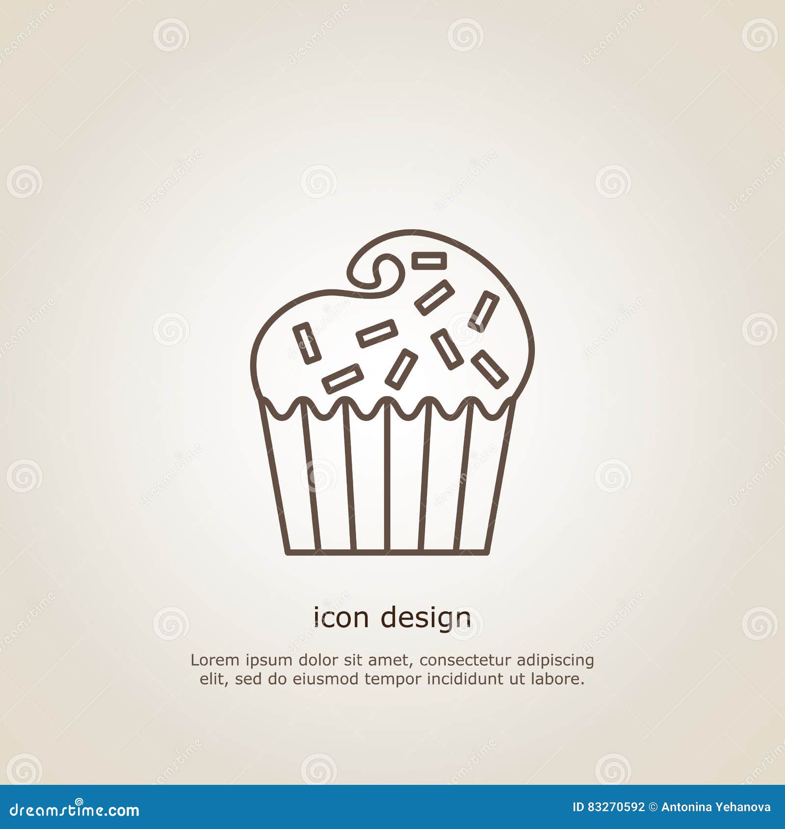 Pictogram cupcake vector illustratie. Illustration of pictogram - 83270592