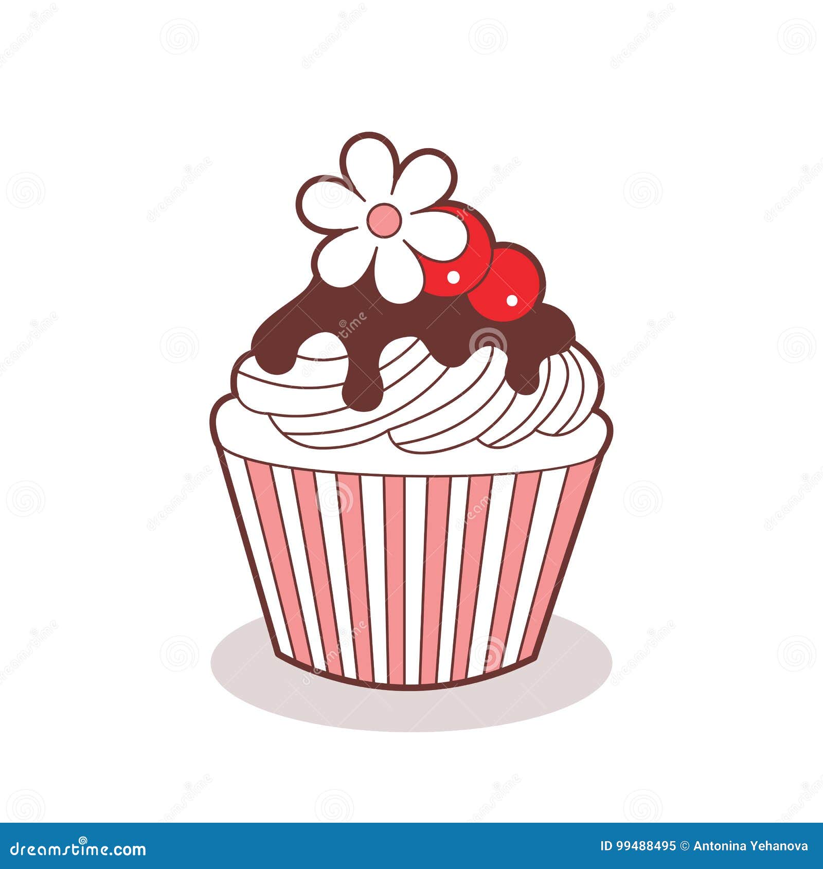 Pictogram cupcake vector illustratie. Illustration of koekje - 99488495