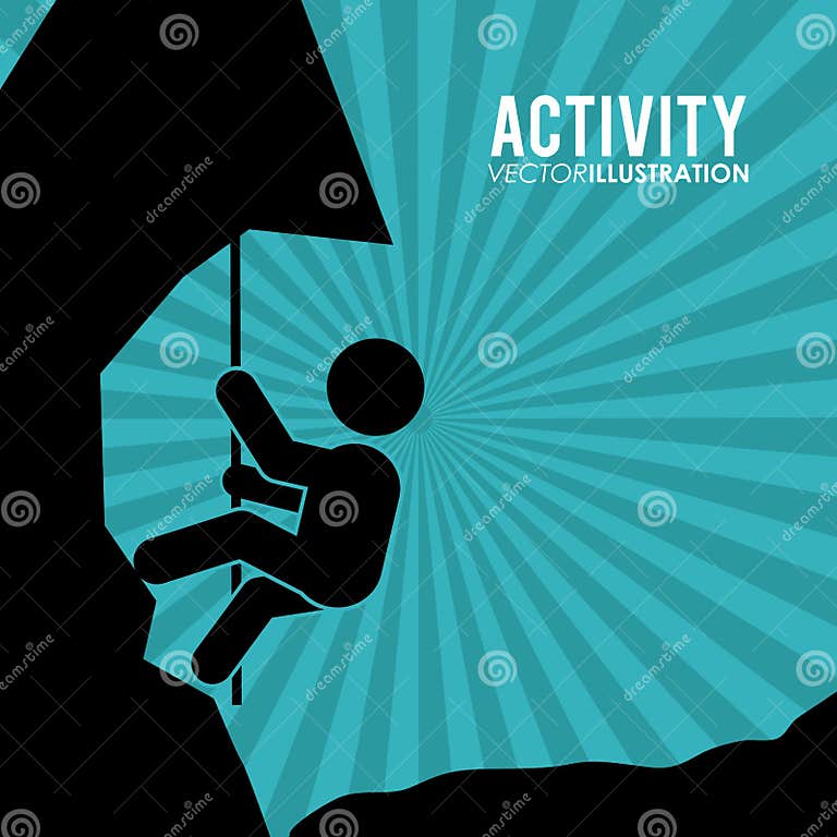 Pictogram Doing Activity Design Stock Vector - Illustration of courage ...