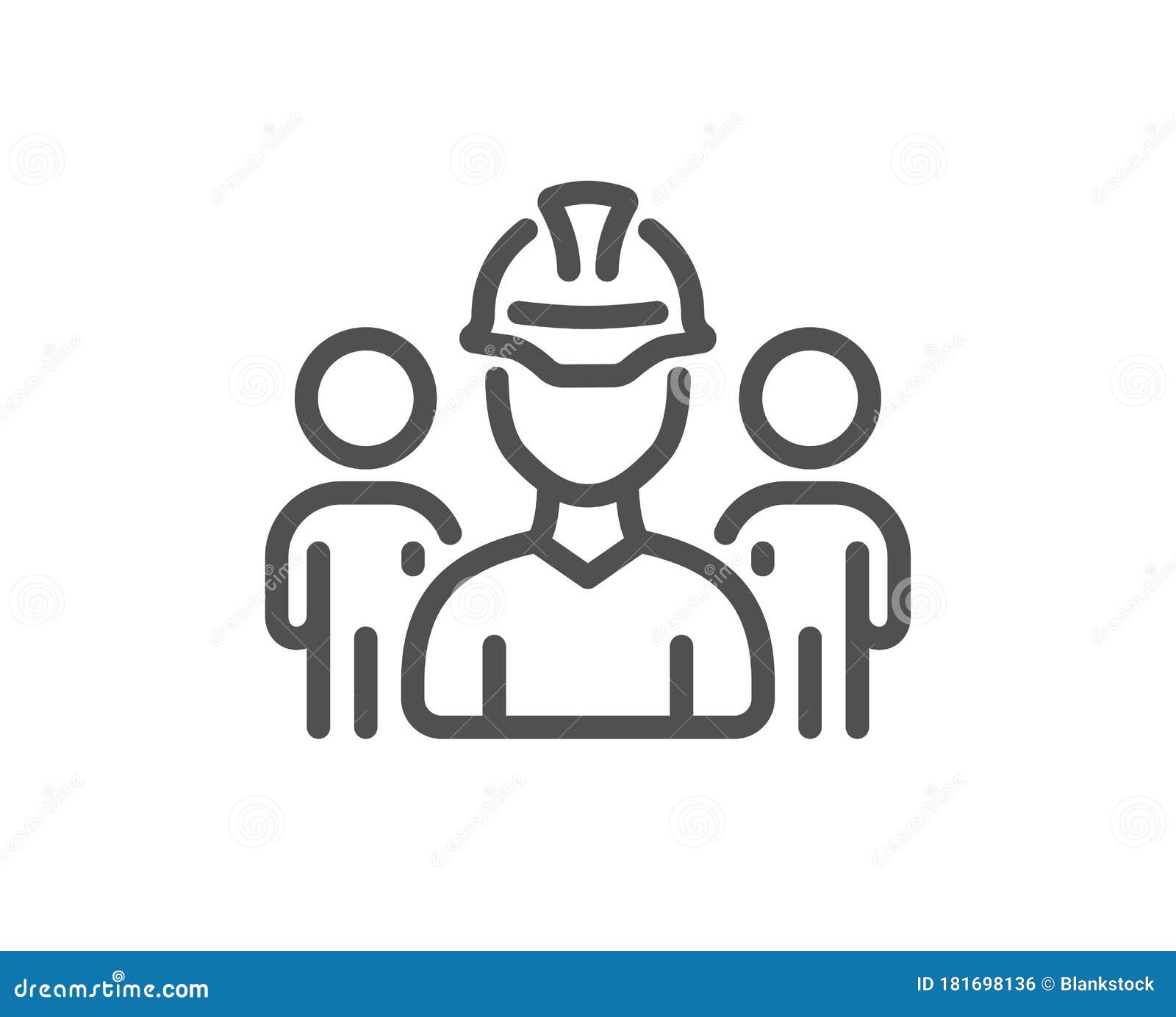 Pictogram Engineeringteamlijn. Groepering Van Ingenieur of Architect ...
