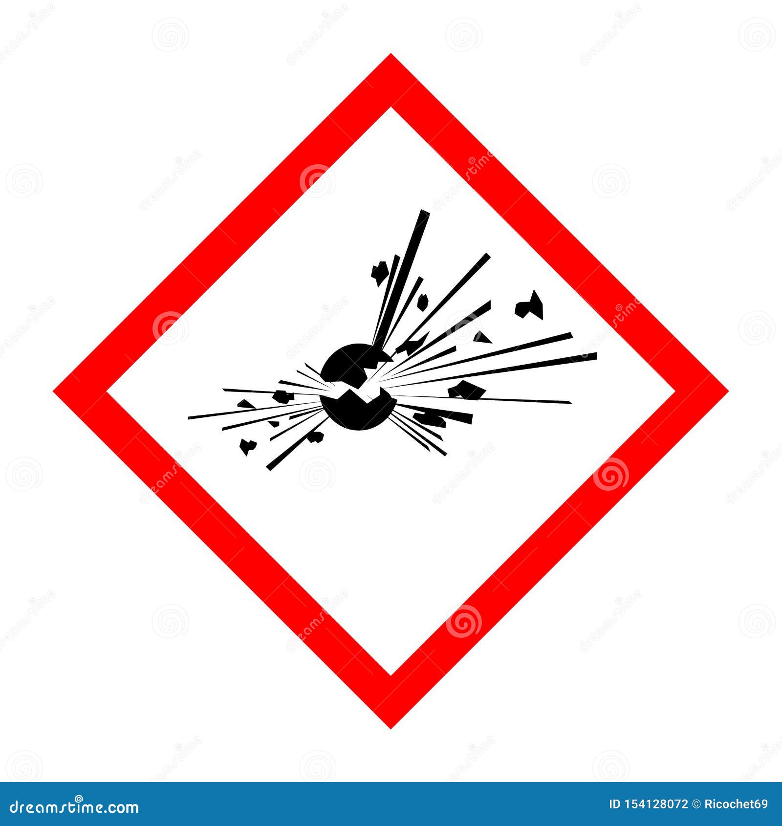 Pictogram for Explosive Substances Stock Illustration - Illustration of ...