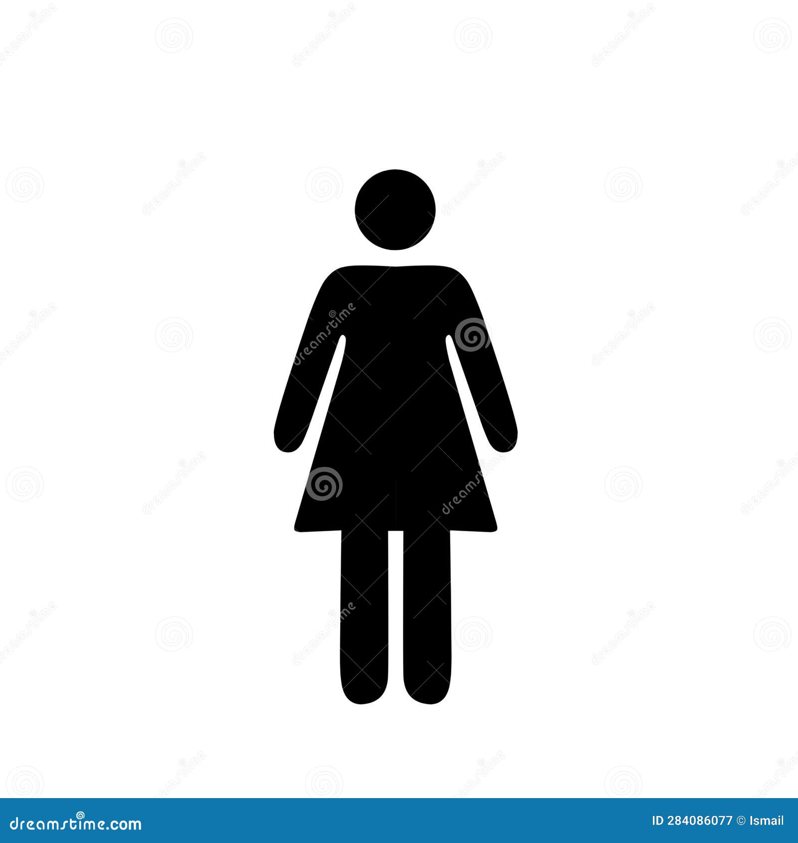 Pictogram female symbol. stock illustration. Illustration of clothing ...