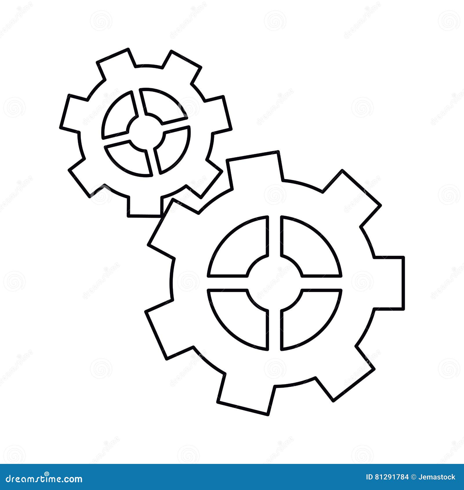 Pictogram Gear Wheel Engine Cog Icon Vector Illustration ...