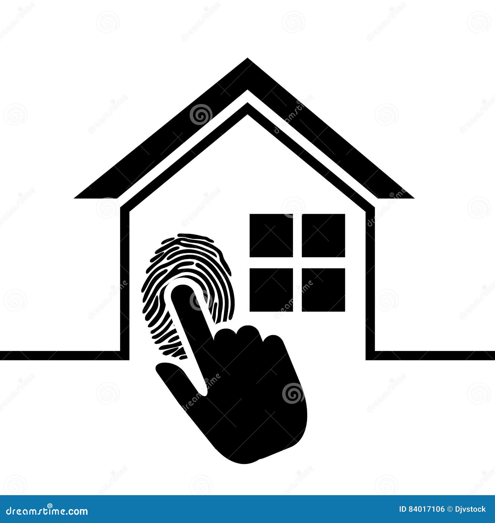 Pictogram Home Security Protected System Royalty-Free Cartoon ...
