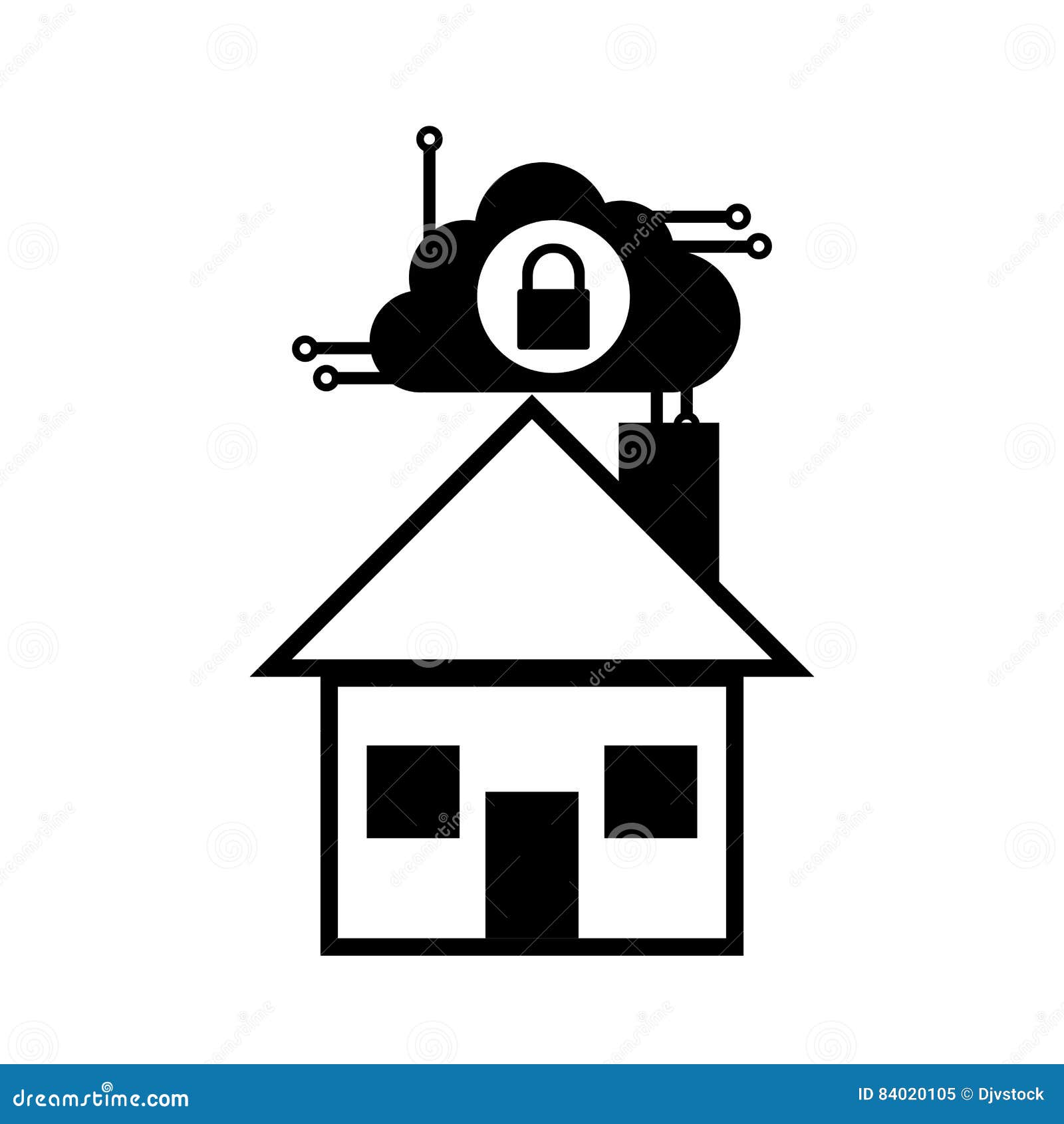 Pictogram Home Security Protected System Royalty-Free Cartoon ...