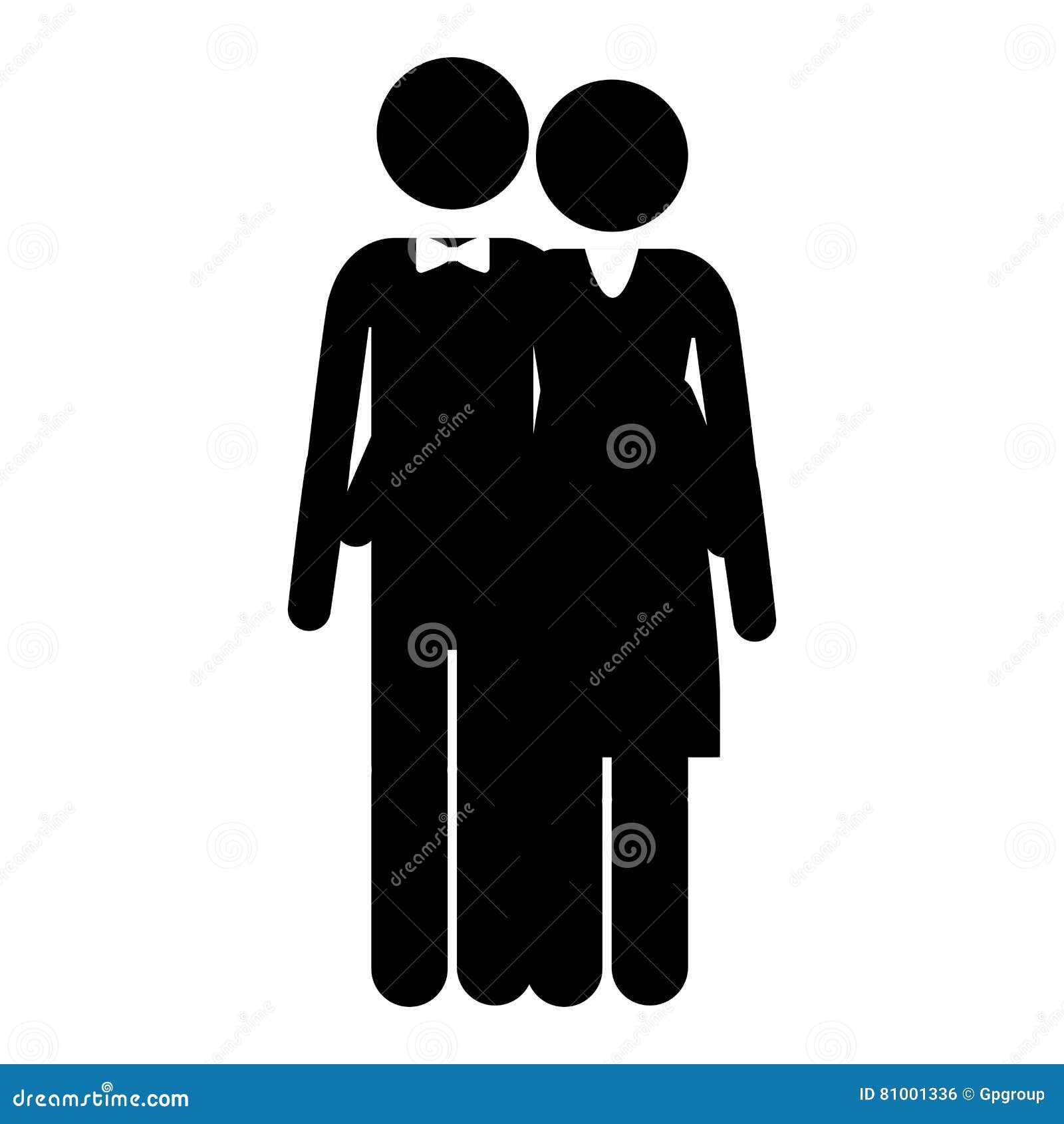 Pictogram Husband And Wife Embraced Vector Illustration | CartoonDealer ...