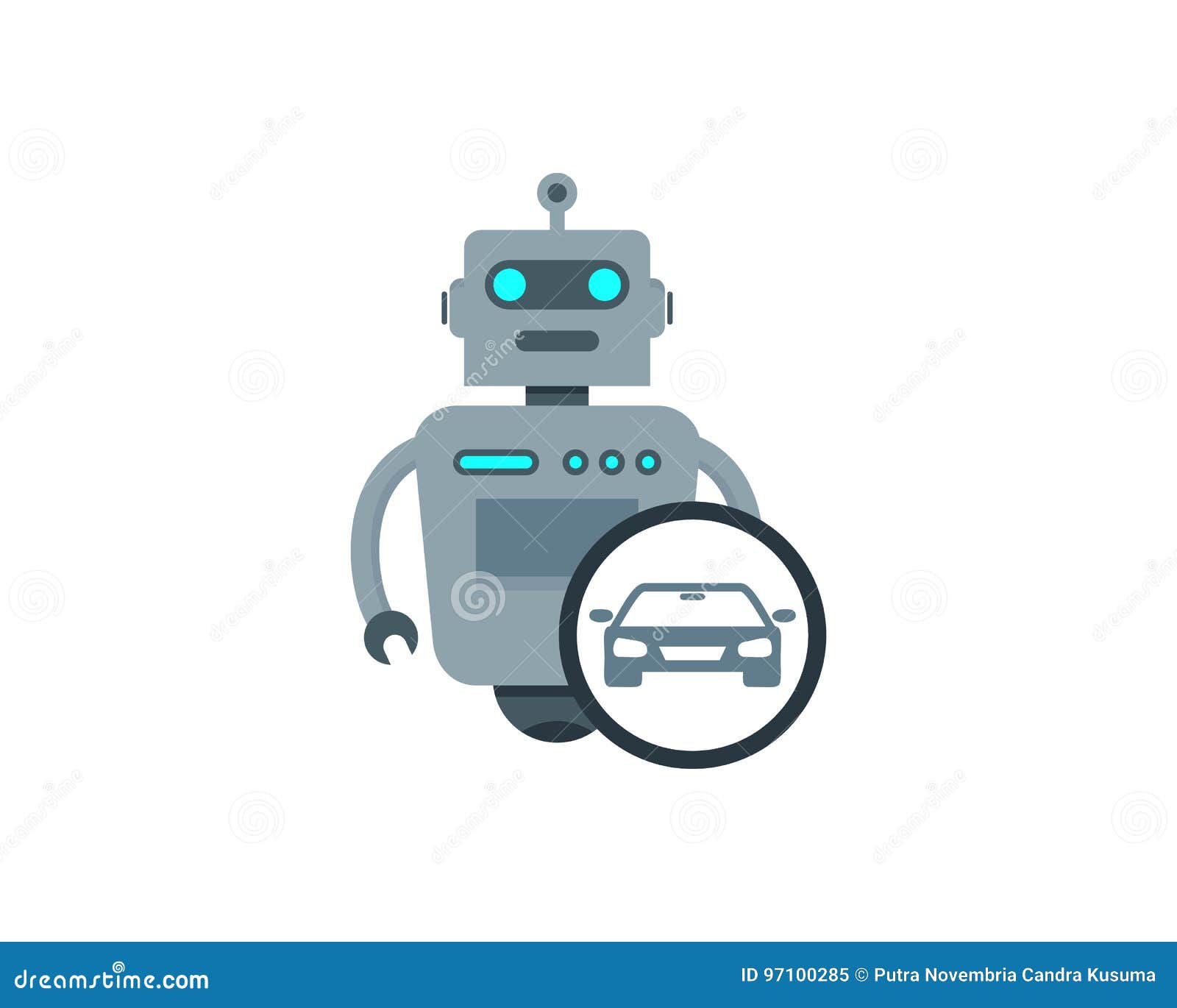 Pictogram Logo Design Van De Auto Het Autorobot Vector Illustratie ...