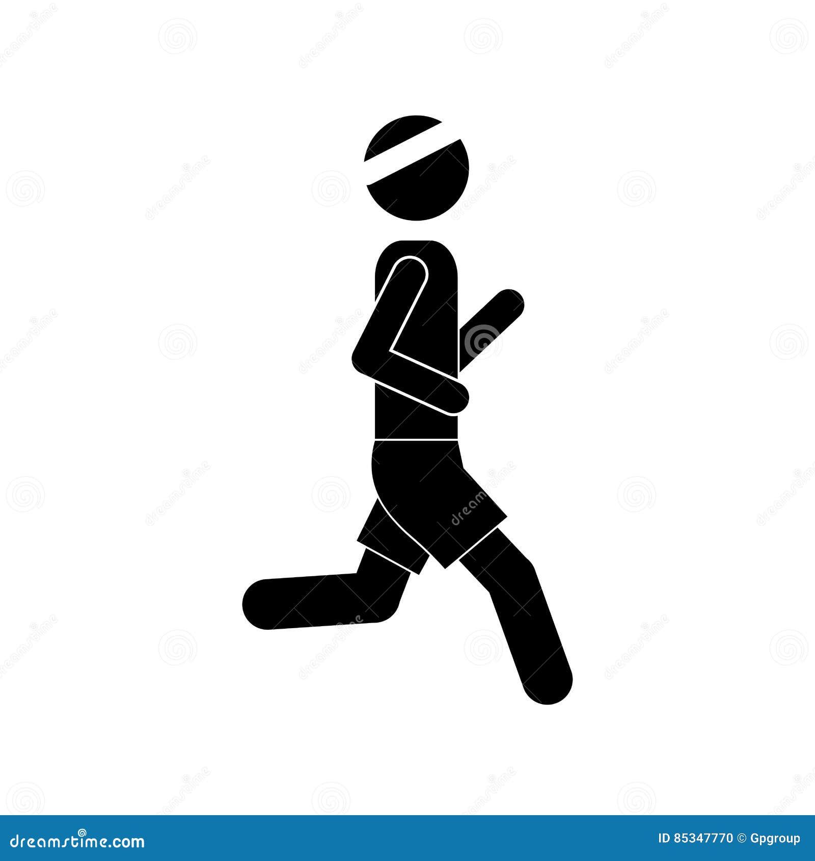 Pictogram Man Jogging Icon Design Stock Illustration - Illustration of ...