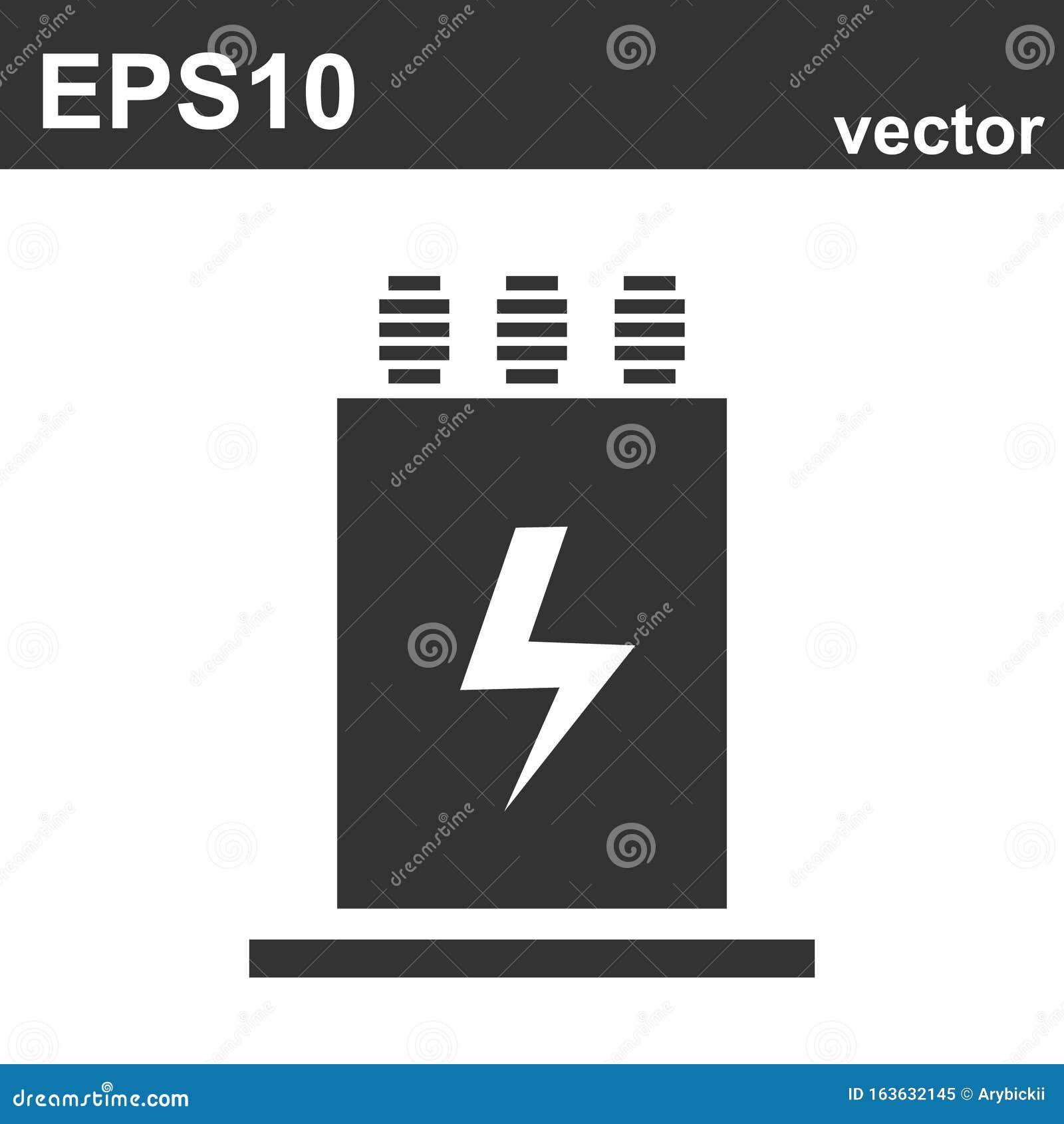 Pictogram Met Elektrische Transformator - Vectorillustratie Vector ...