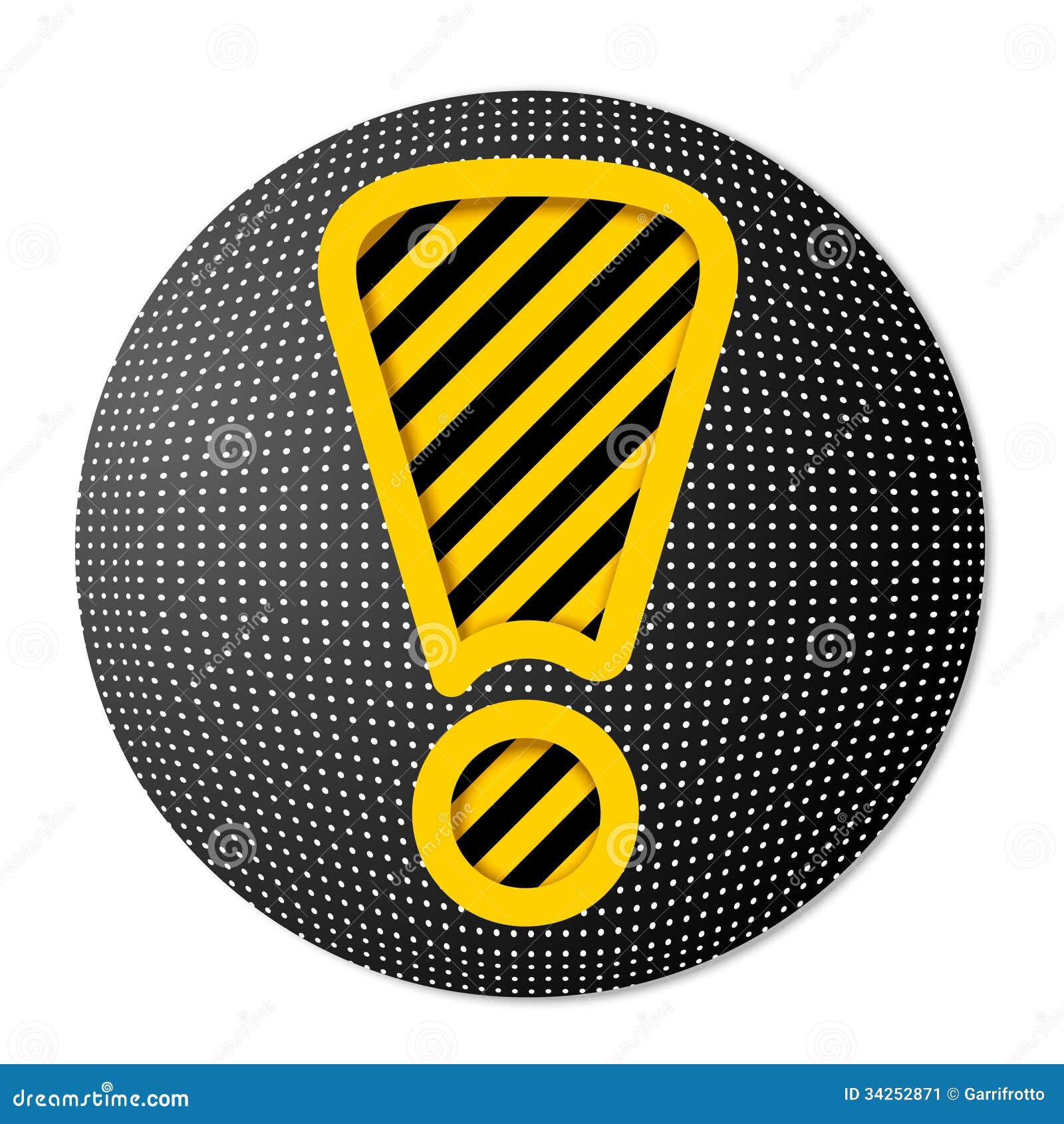 Pictogram met uitroepteken vector illustratie. Illustration of schoon ...