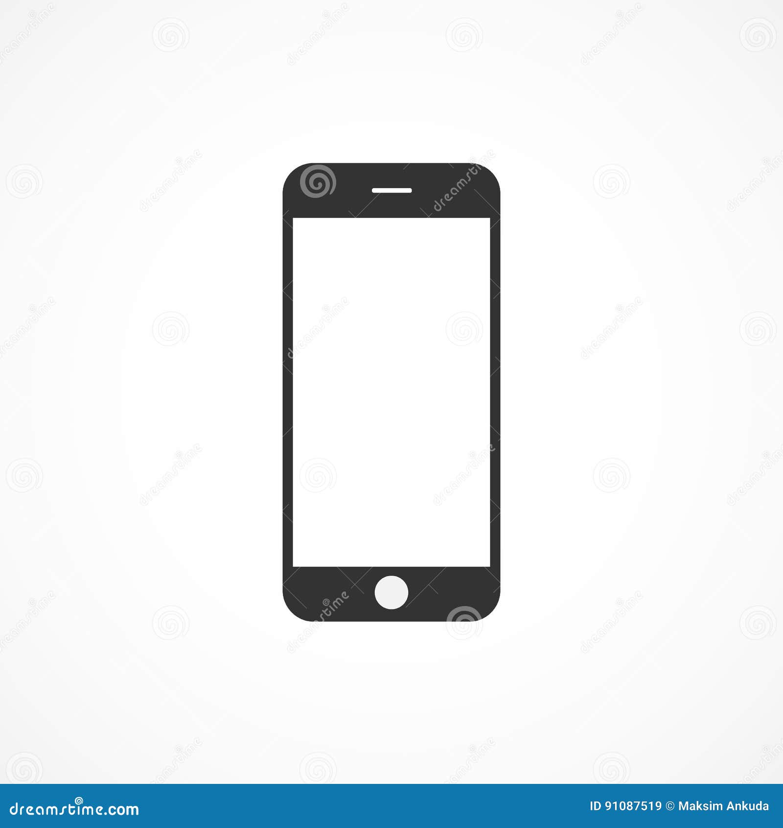 Pictogram mobiele telefoon vector illustratie. Illustration of knoop ...