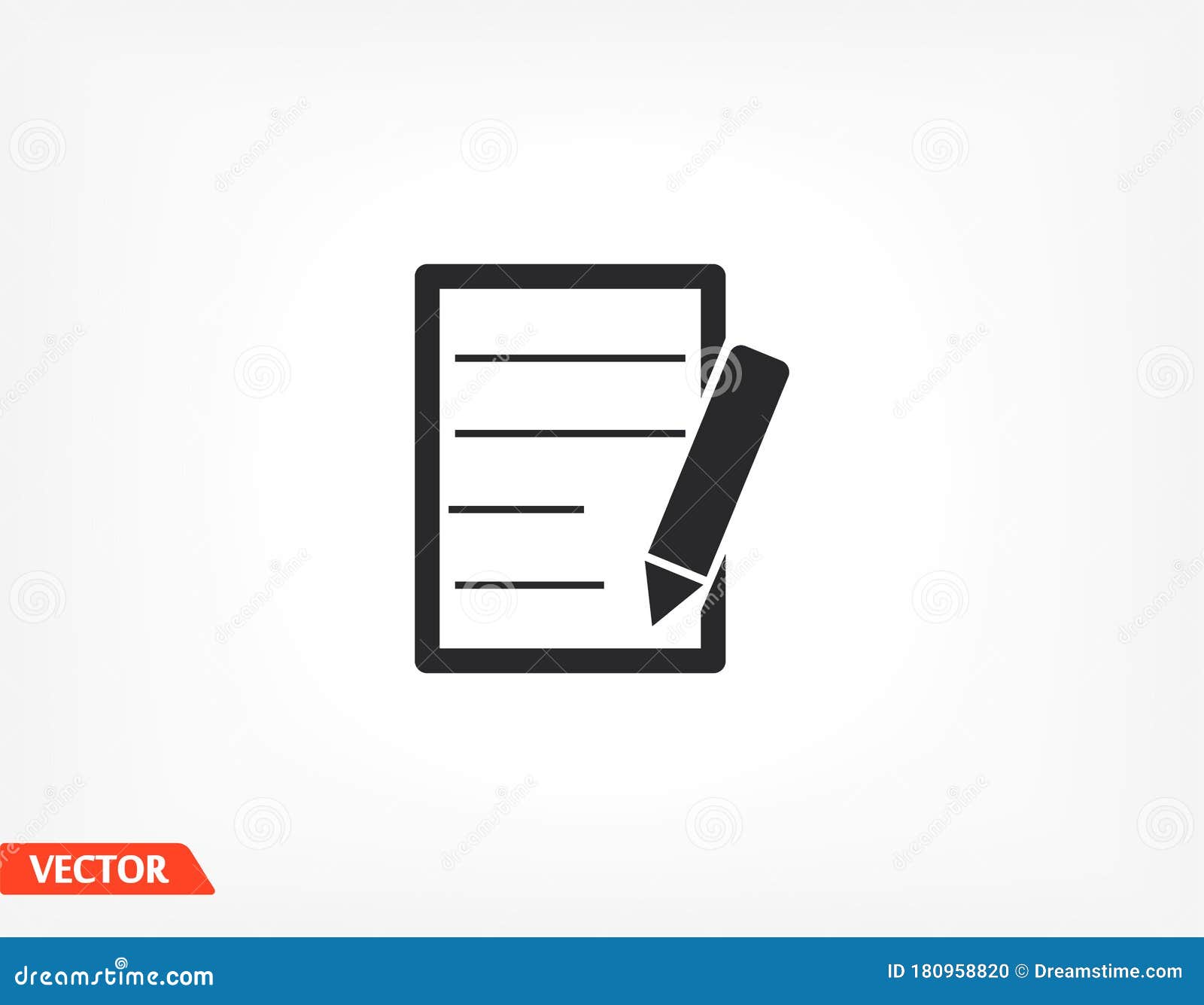 Pictogram Notes. Pen and Notebook. the Note. Notebook. Stylish Vector ...