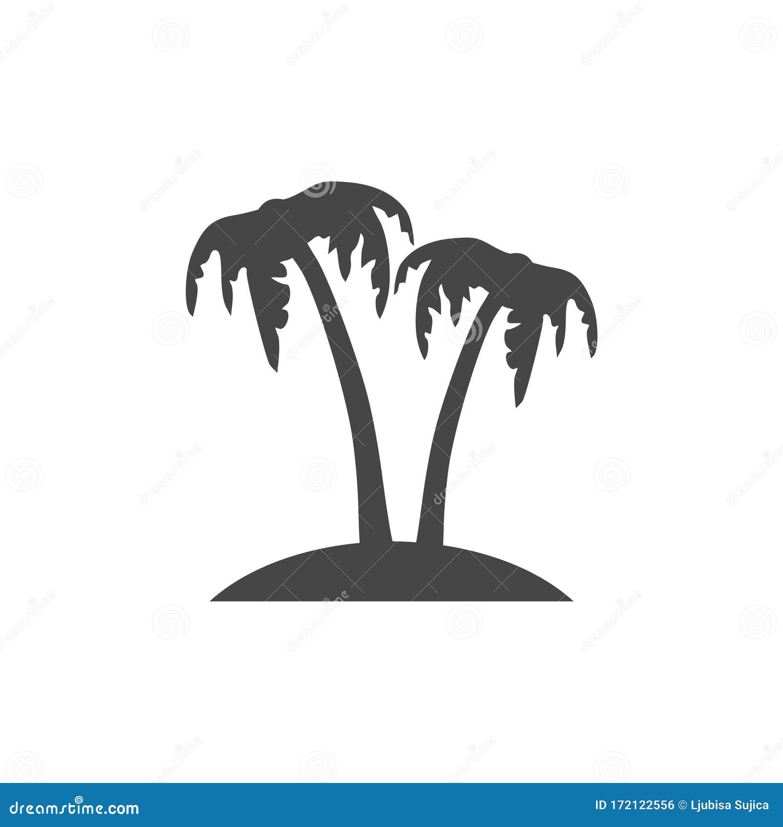 Pictogram Palm Tree Silhouette Vector Illustratie - Illustration of ...