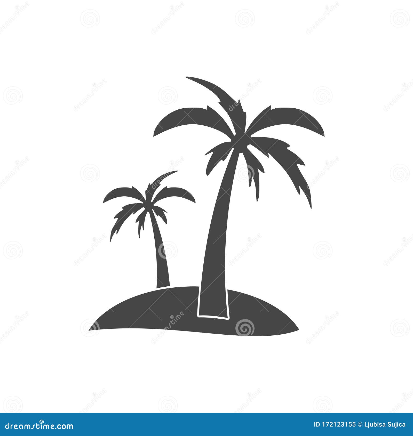 Pictogram Palm Tree Silhouette Vector Illustratie - Illustration of ...