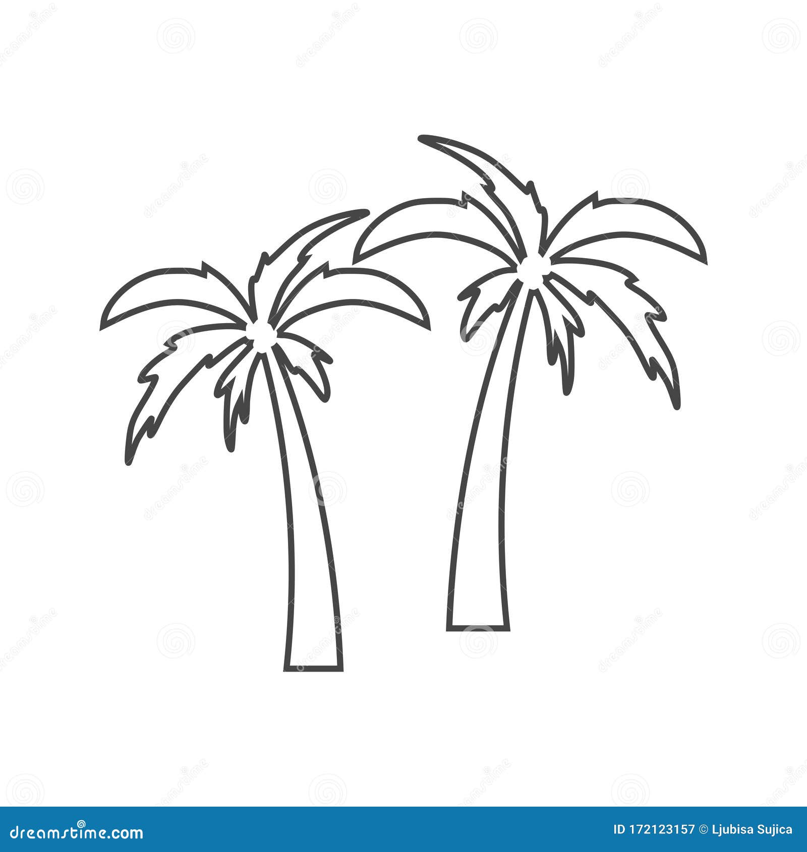 Pictogram Palm Tree Silhouette Vector Illustratie - Illustration of ...