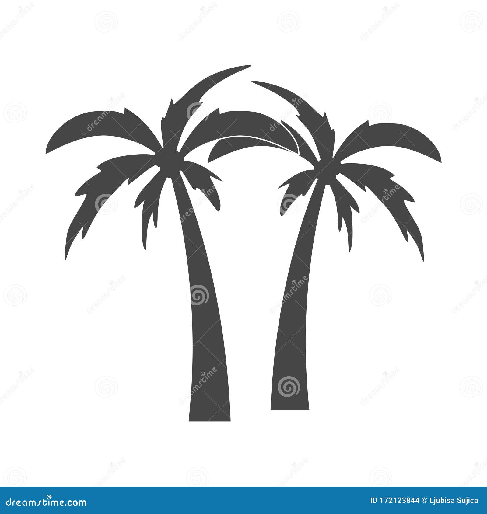 Pictogram Palm Tree Silhouette Vector Illustratie - Illustration of ...