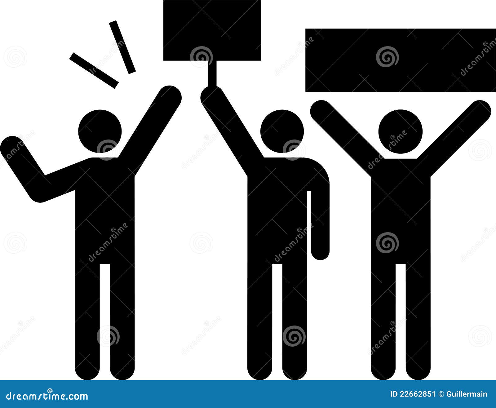 Pictogram of People Demonstrating Stock Vector - Illustration of shout ...
