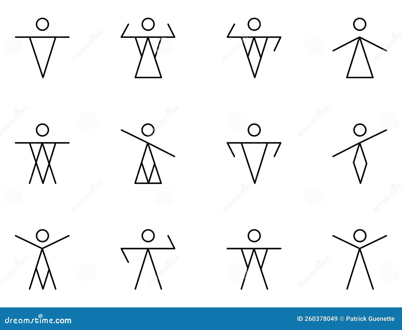 Pictogram person, icon stock vector. Illustration of background - 260378049