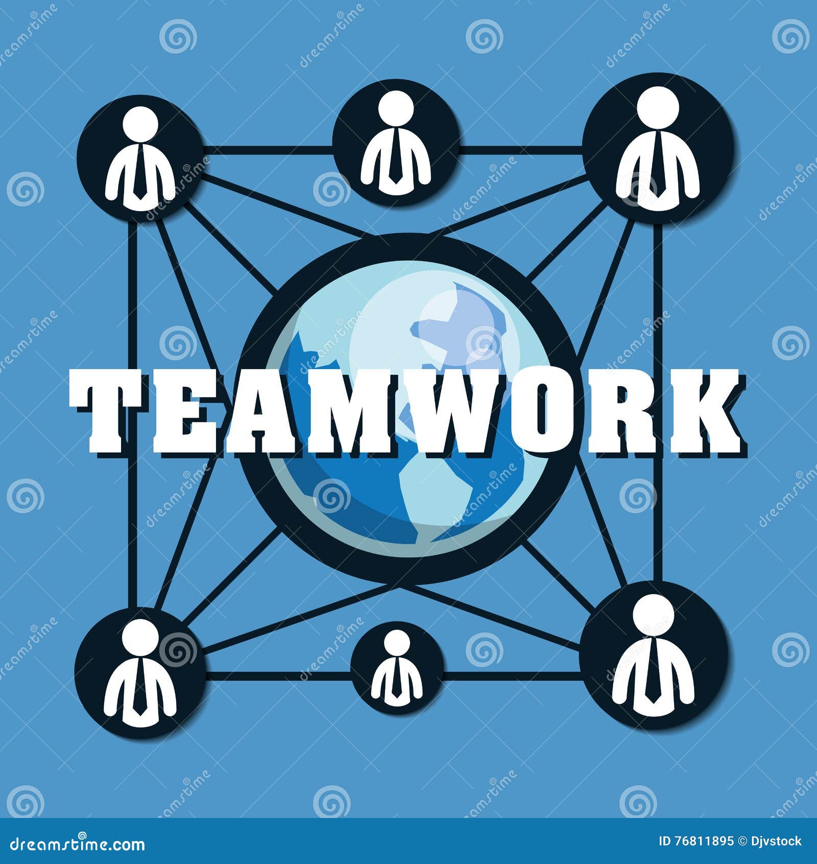 Pictogram Planet Teamwork Support Design Stock Vector - Illustration of ...