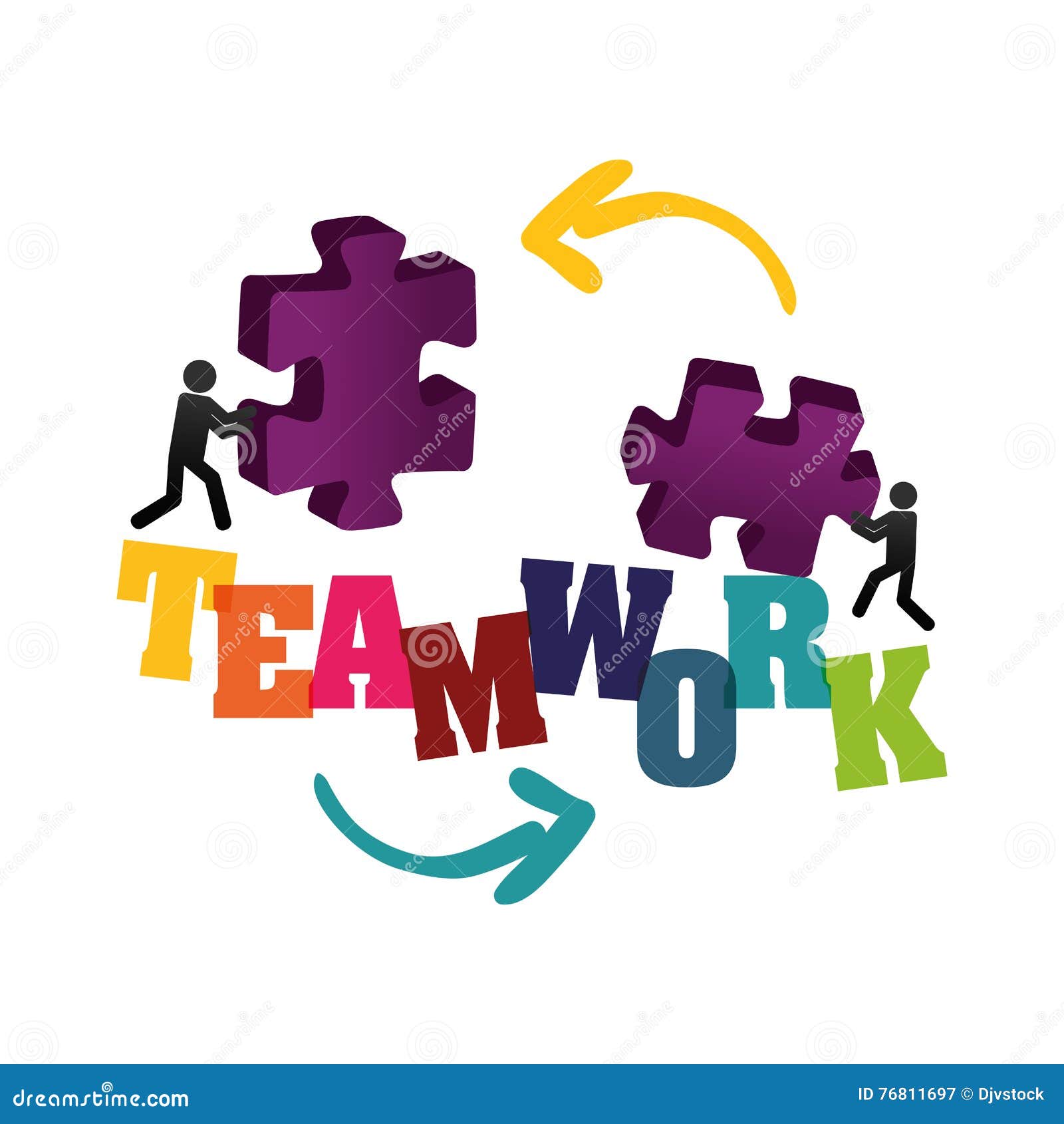 Pictogram Puzzle Teamwork Support Design Stock Vector - Illustration of ...