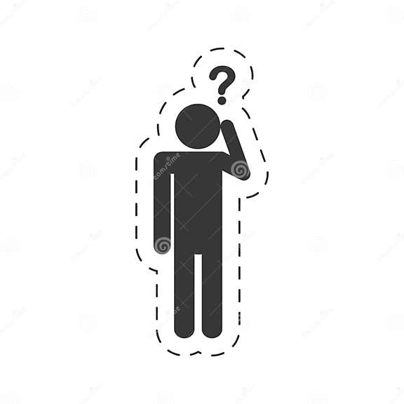 Pictogram Question Mark Image Stock Illustration - Illustration of head ...