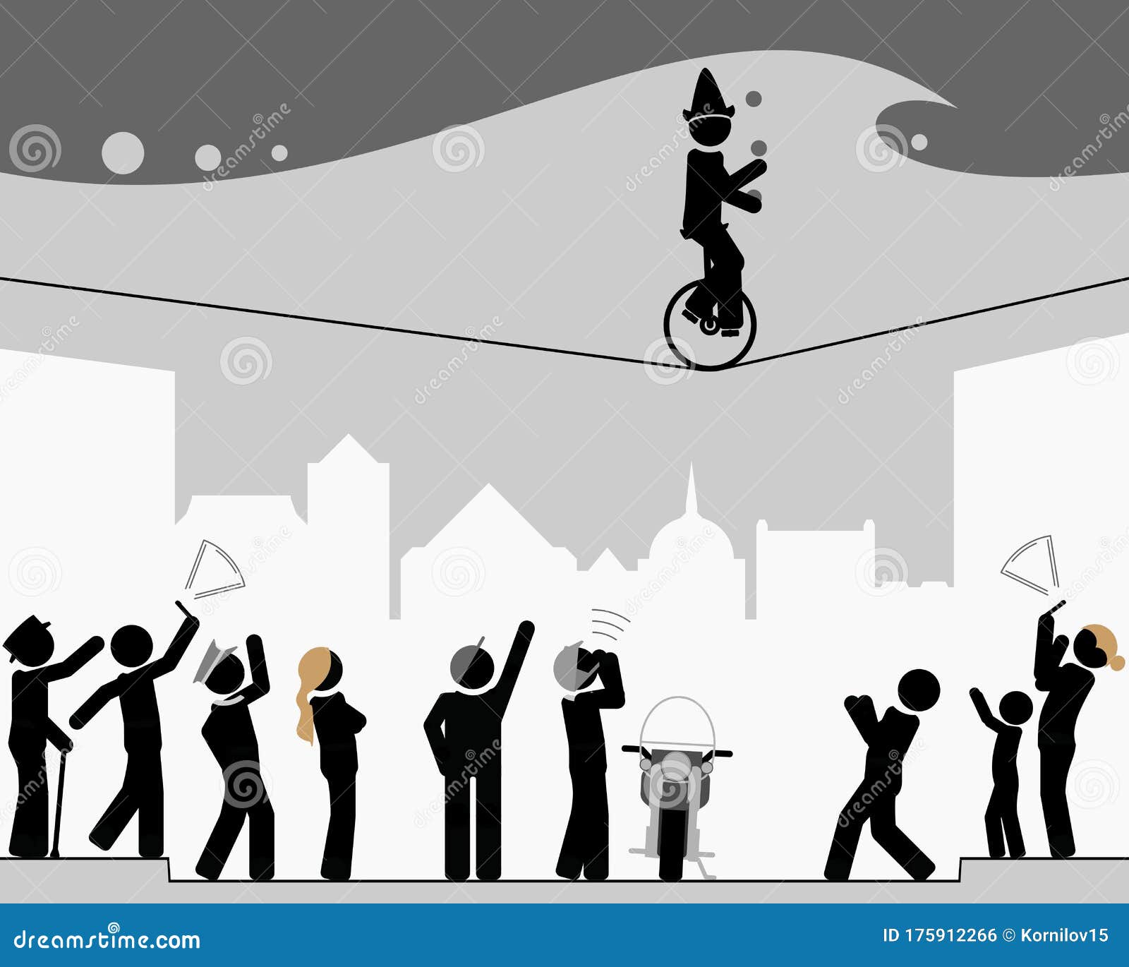 Pictogram Scene of Looking Up and Gesturing Stock Vector - Illustration ...