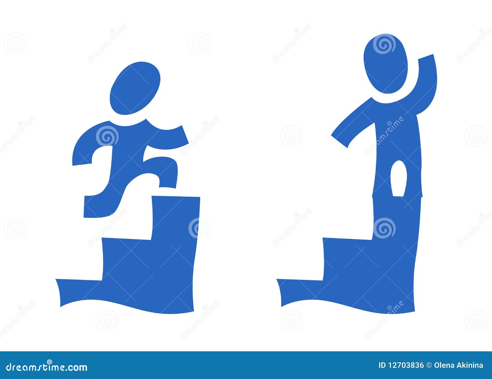 Pictogram with steps stock vector. Illustration of icons - 12703836