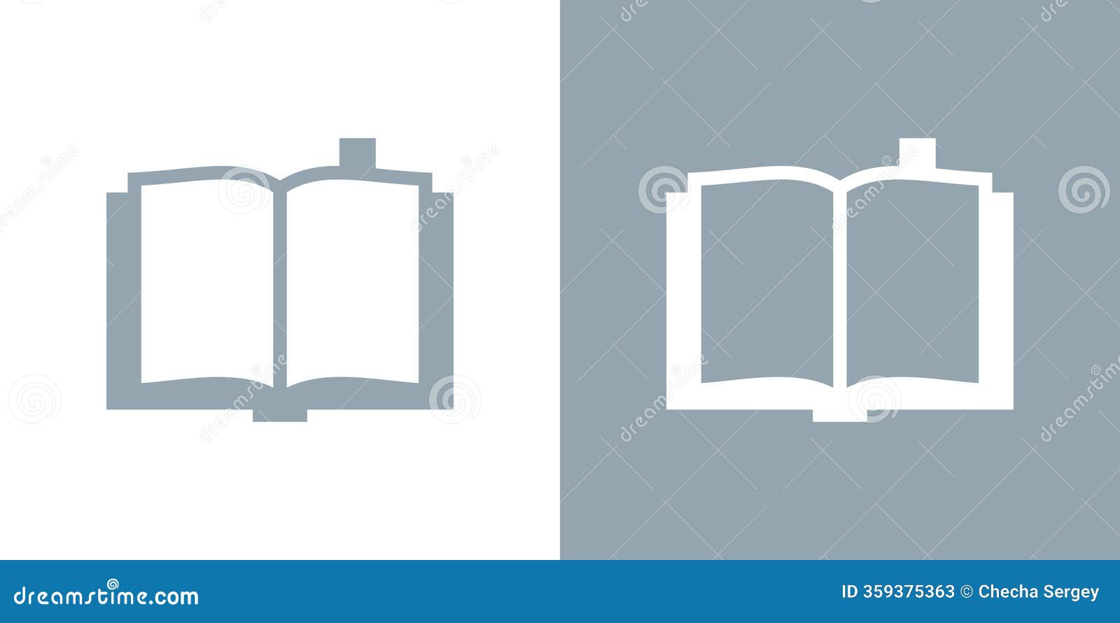 Set of Open Book Icons. Symbol of Knowledge and Library. Stock Vector ...