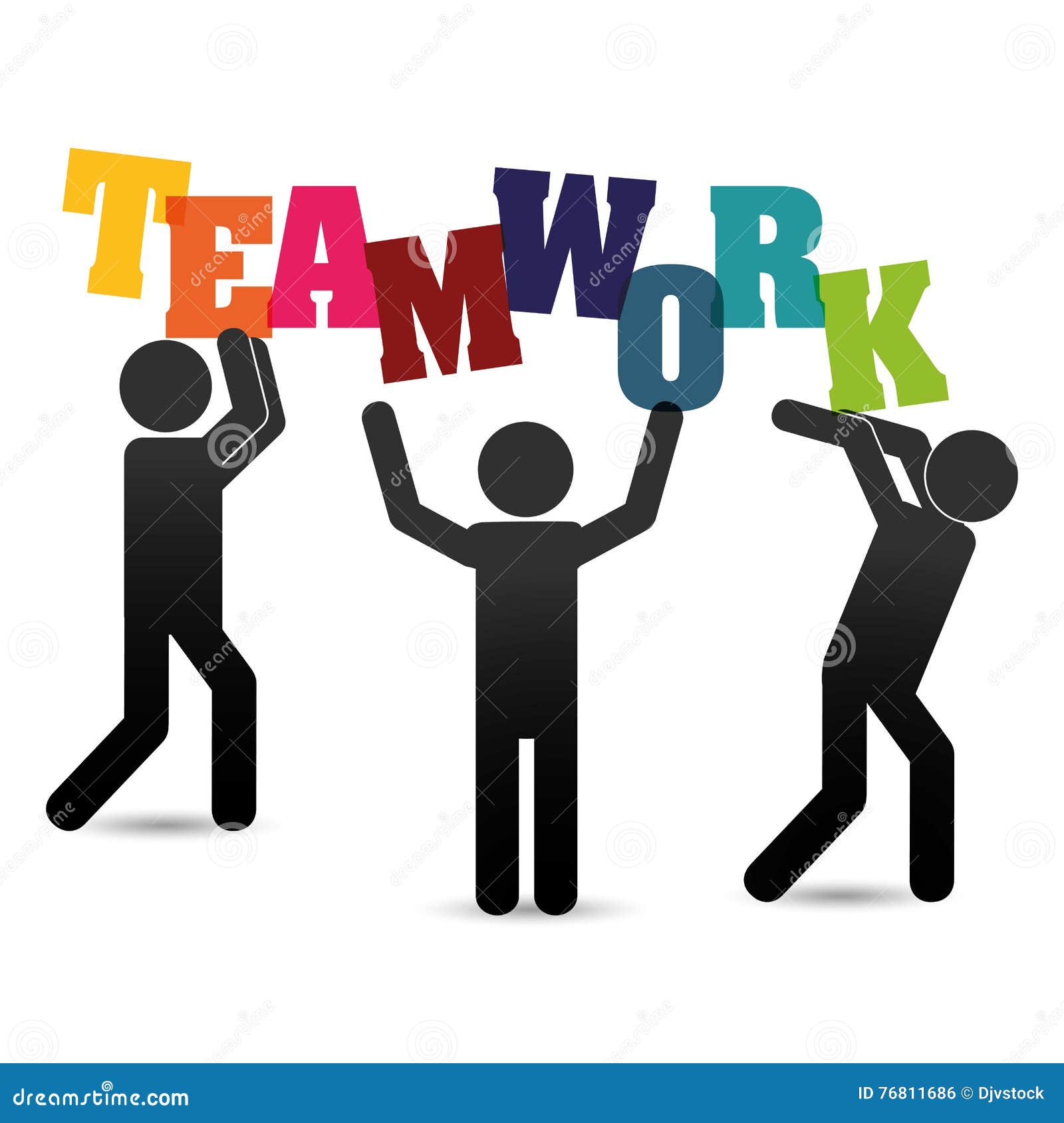 Pictogram Teamwork Support Design Stock Vector - Illustration of ...