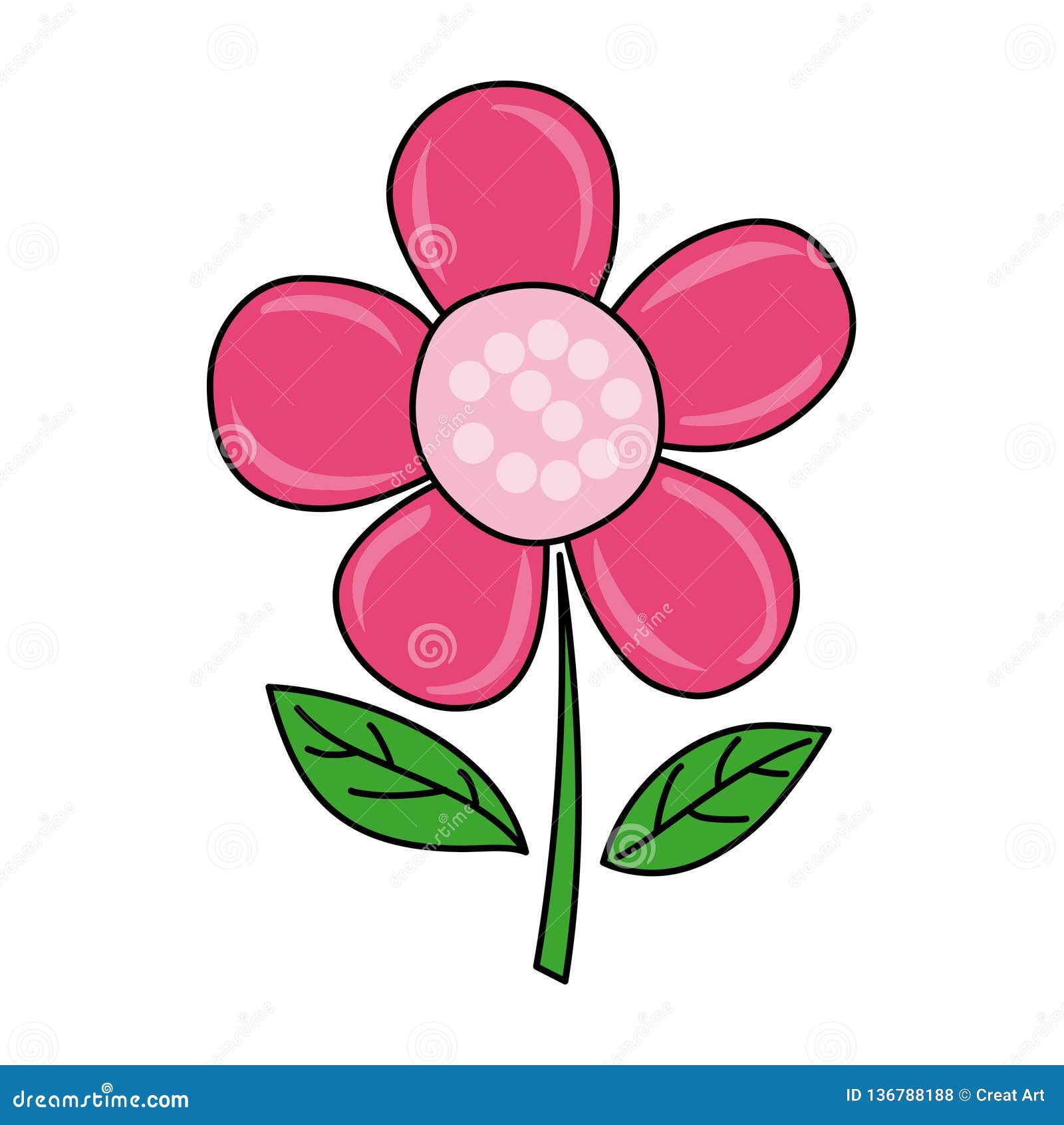 Pictogram Van De Bloem Het Roze Bloem Het Pictogram Van De Bloem Vector ...
