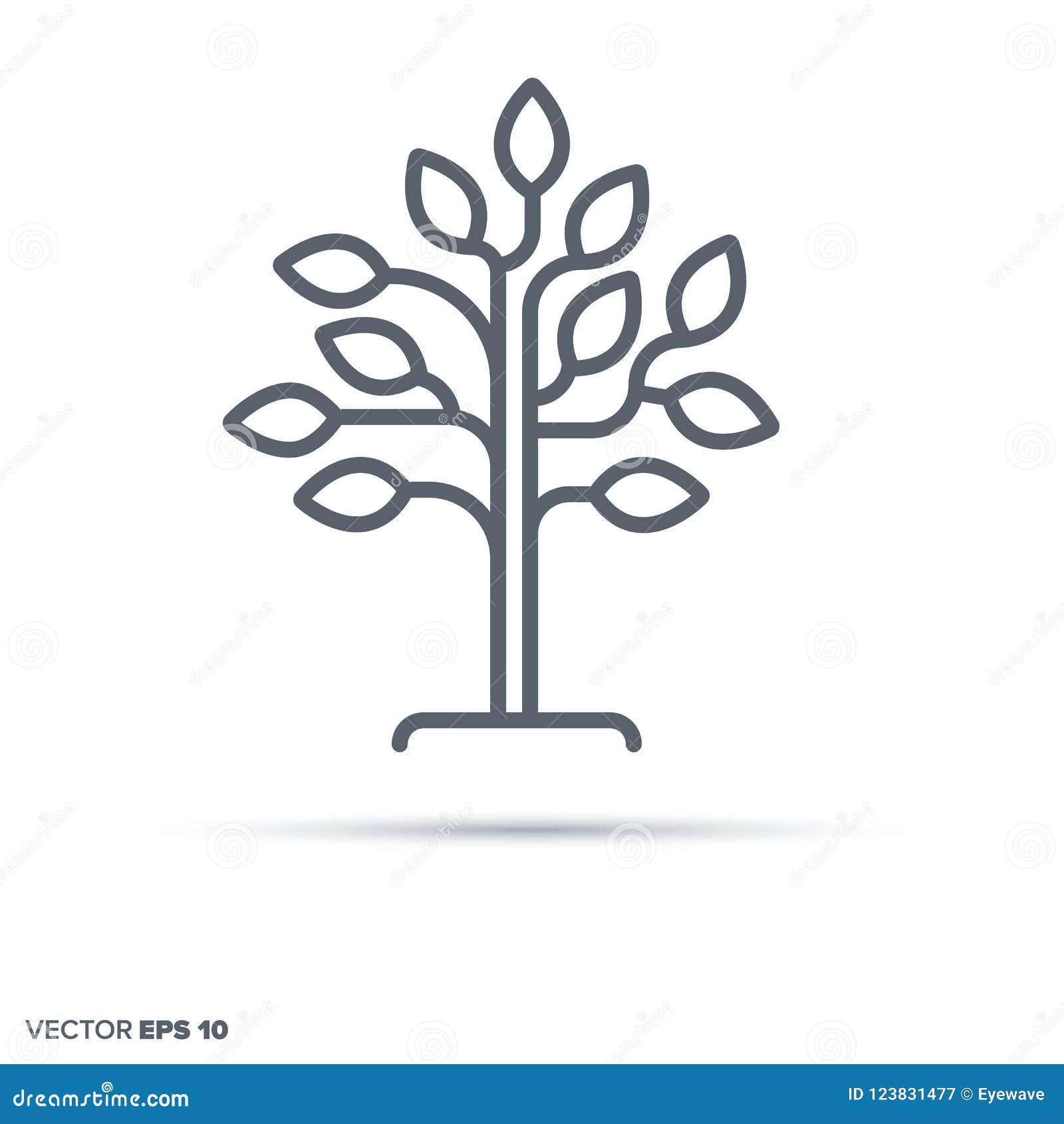 Pictogram Van De Boom Het Vectorlijn Vector Illustratie - Illustration ...