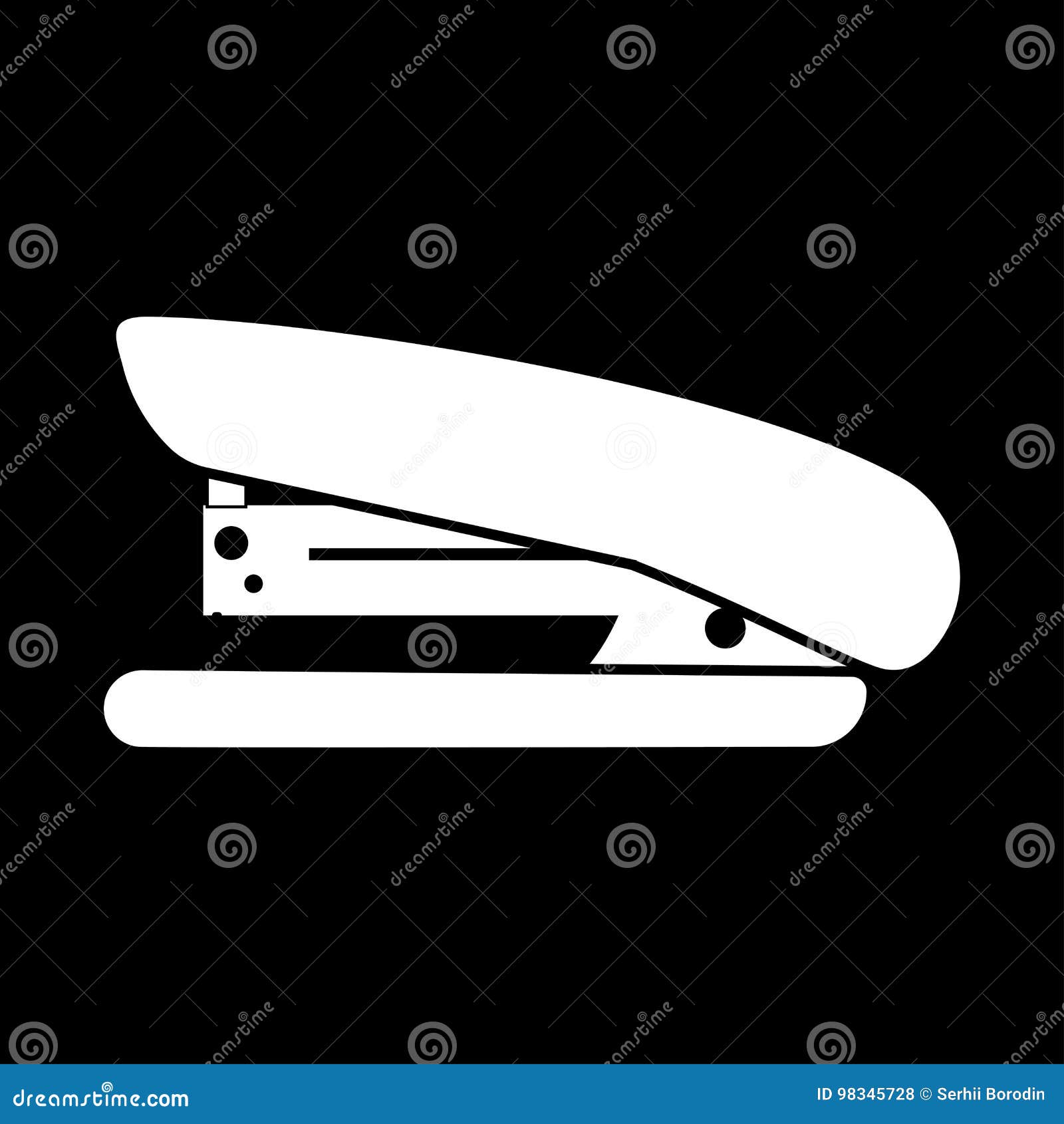 Pictogram Van De Nietmachine Het Witte Kleur Vector Illustratie ...