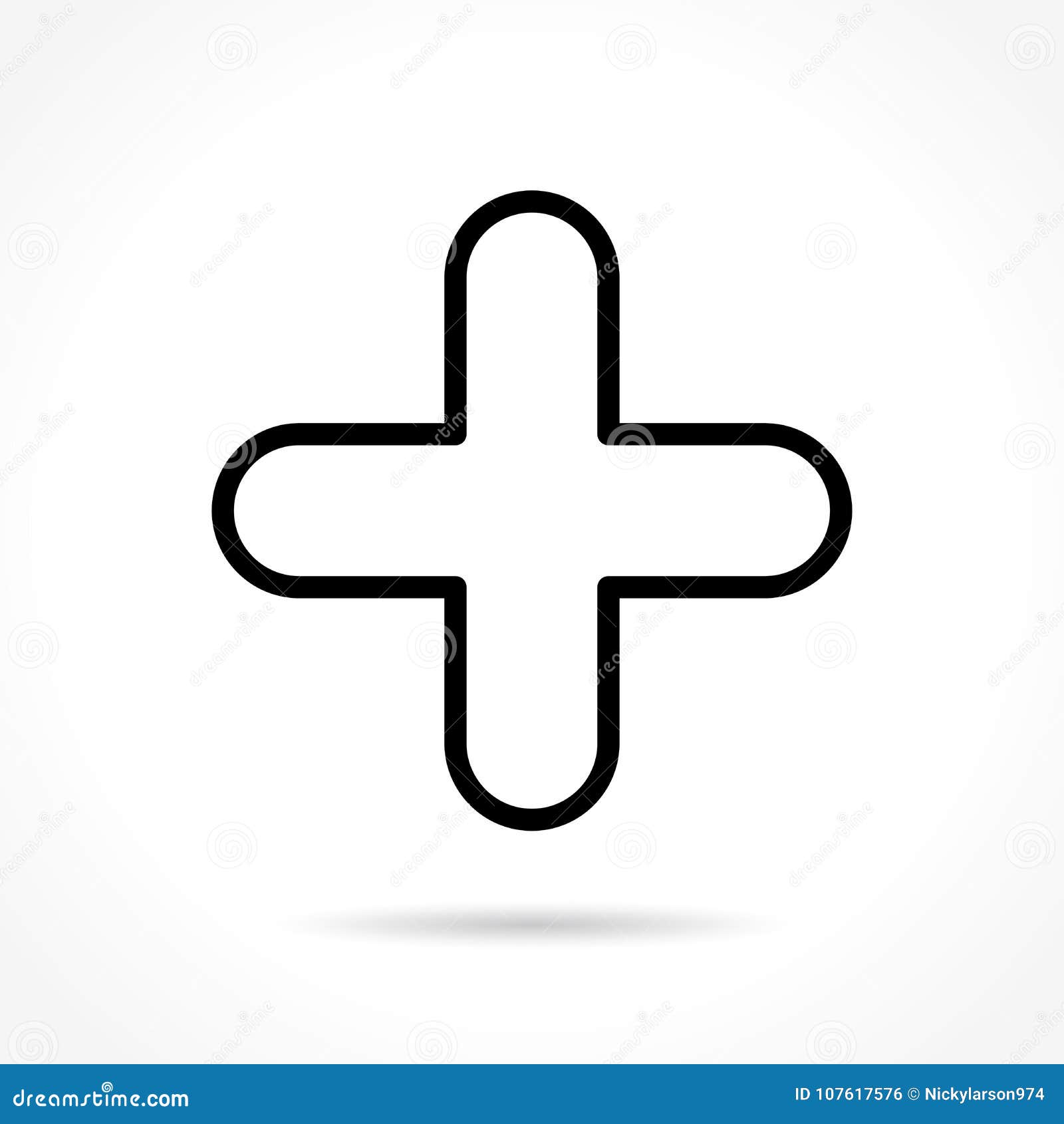 Pictogram Van De Plusteken Het Dunne Lijn Vector Illustratie ...