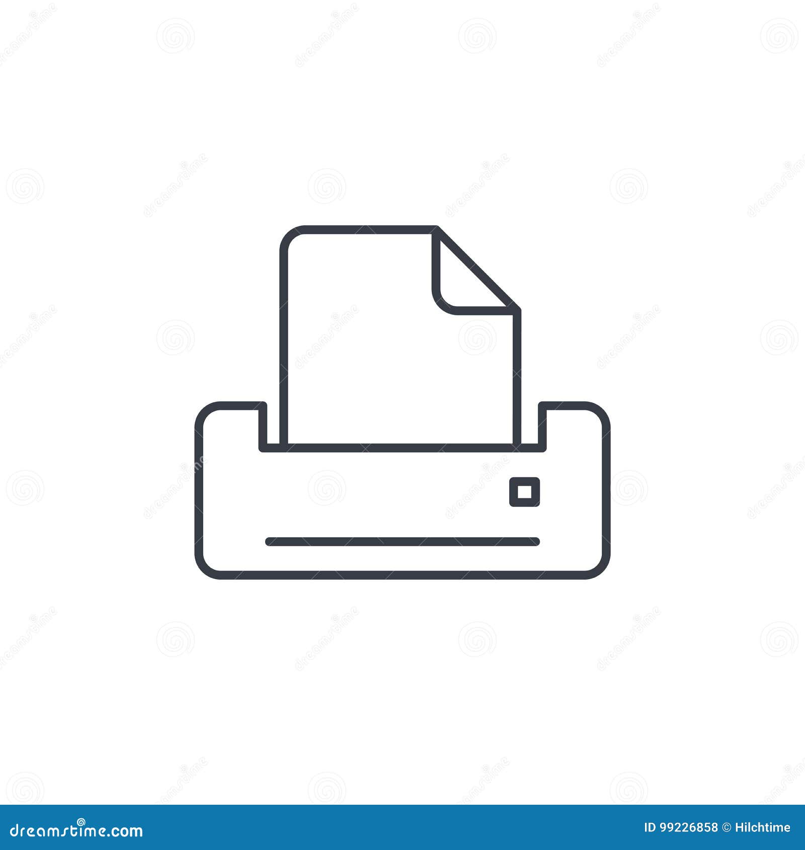 Pictogram Van De Printer Het Dunne Lijn Lineair Vectorsymbool Vector ...