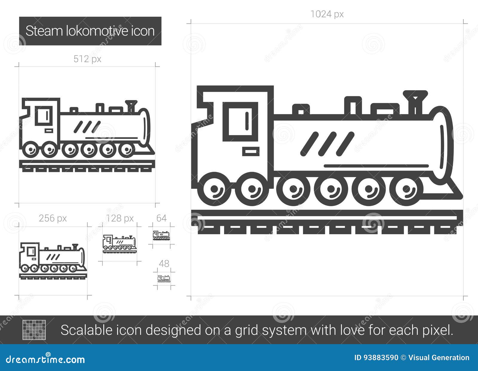 Pictogram Van De Stoom Het Voortbewegingslijn Vector Illustratie ...