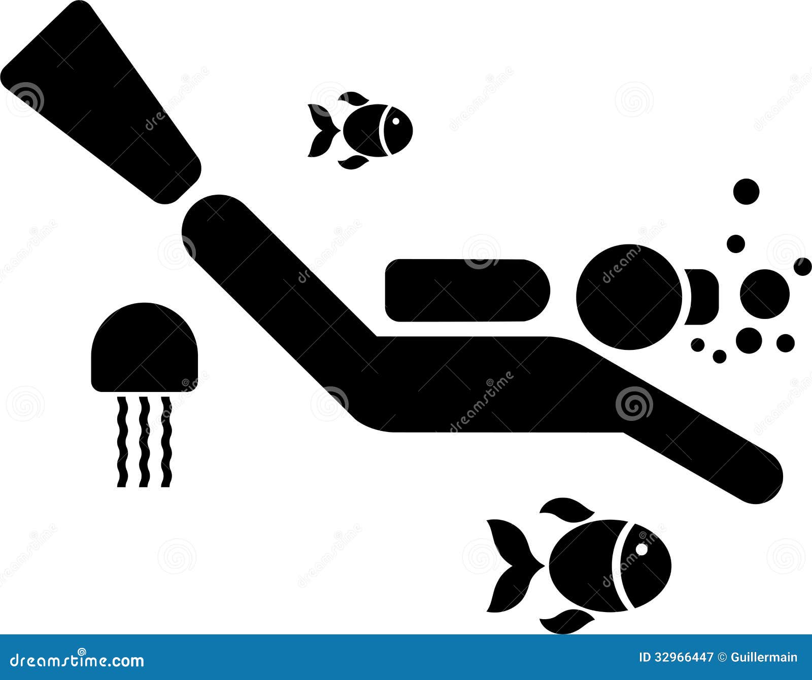 Pictogram van een Duiker vector illustratie. Illustration of donker ...