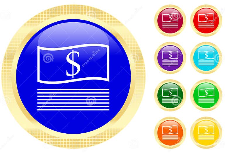 Pictogram van geld vector illustratie. Illustration of rekening - 6697977