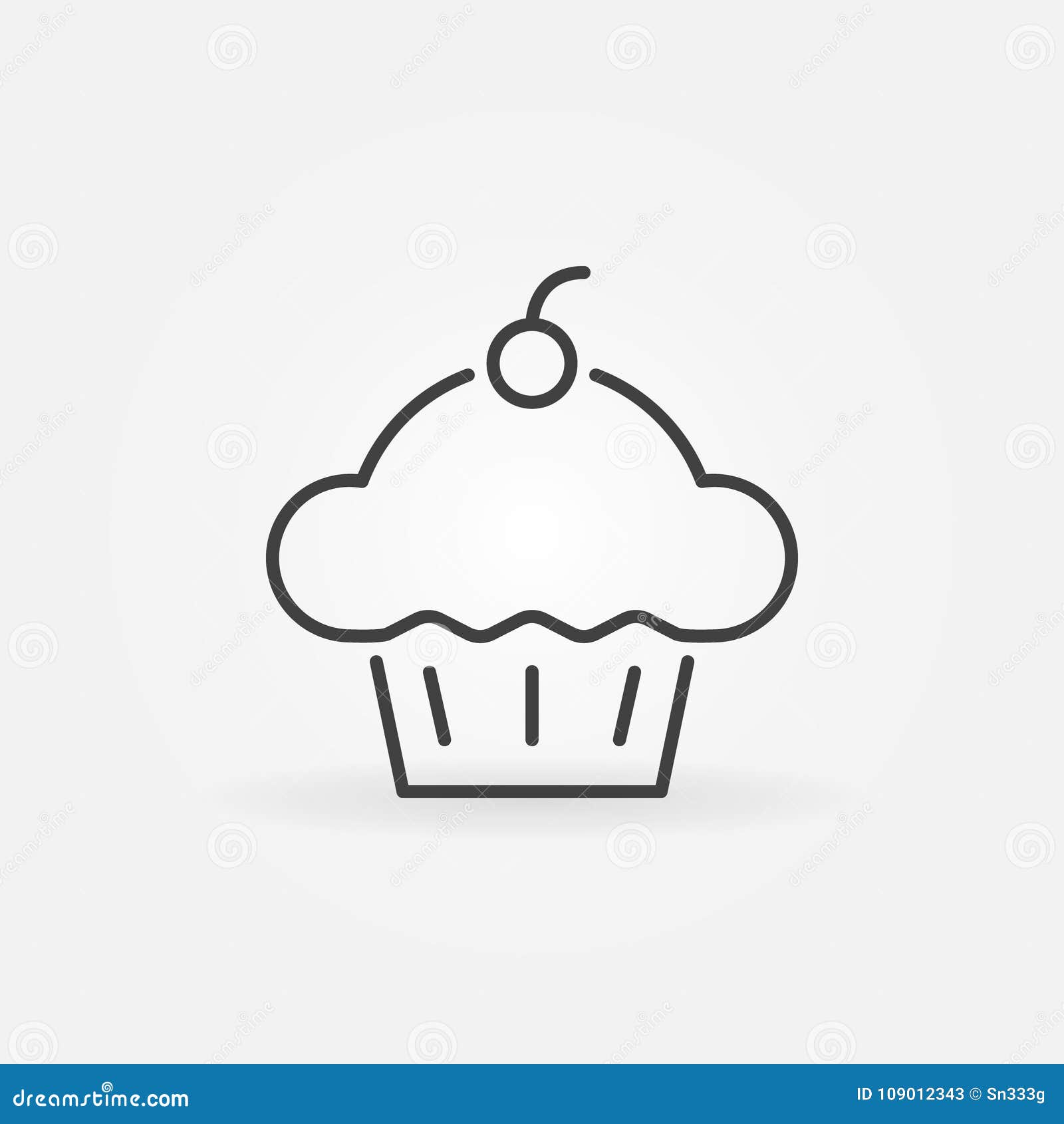 Pictogram Van Het Cupcake Het Vectorconcept Vector De Lijnsymbool Van ...