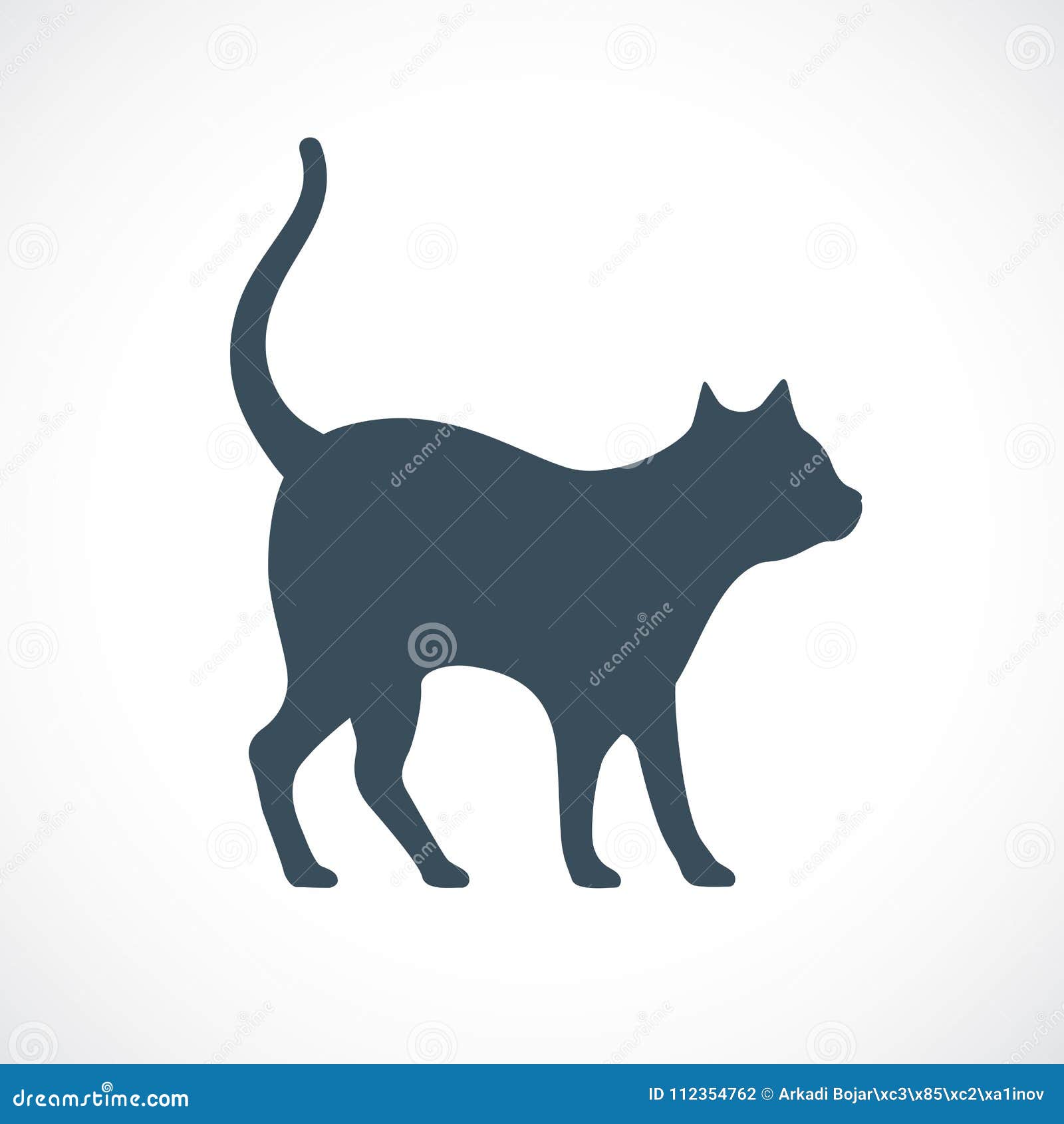 Pictogram Van Het Katten Het Vectorsilhouet Vector Illustratie ...