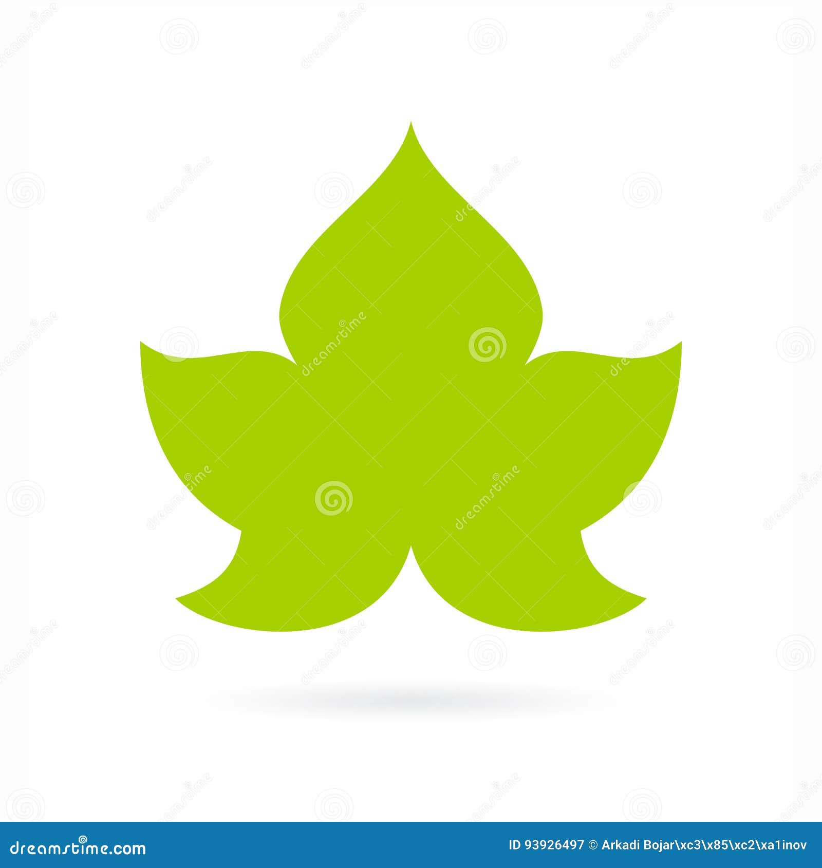 Pictogram Van Het Wijnstok Het Groene Blad Vector Illustratie ...