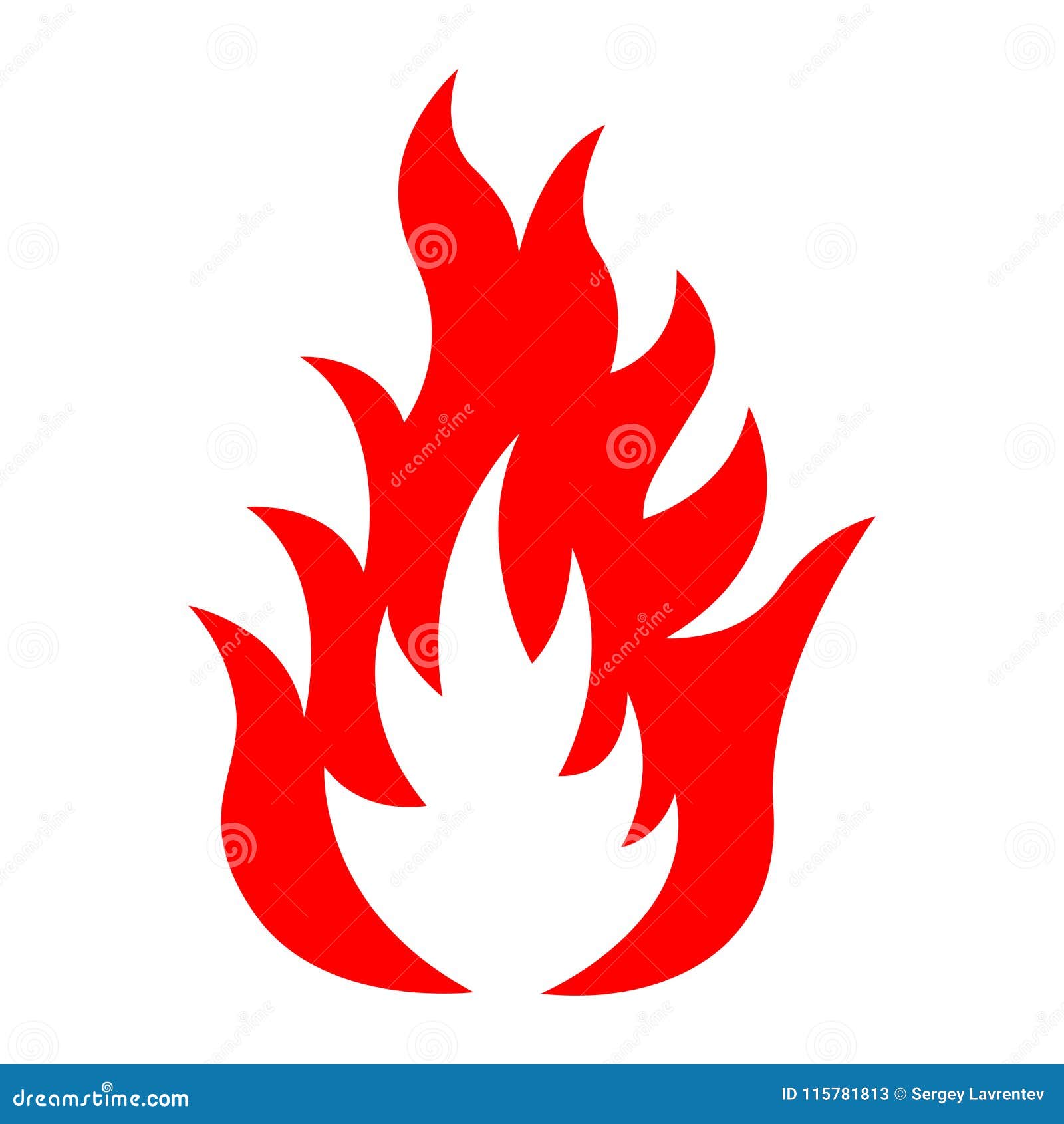 Pictogram van rode brand vector illustratie. Illustration of brandwond ...