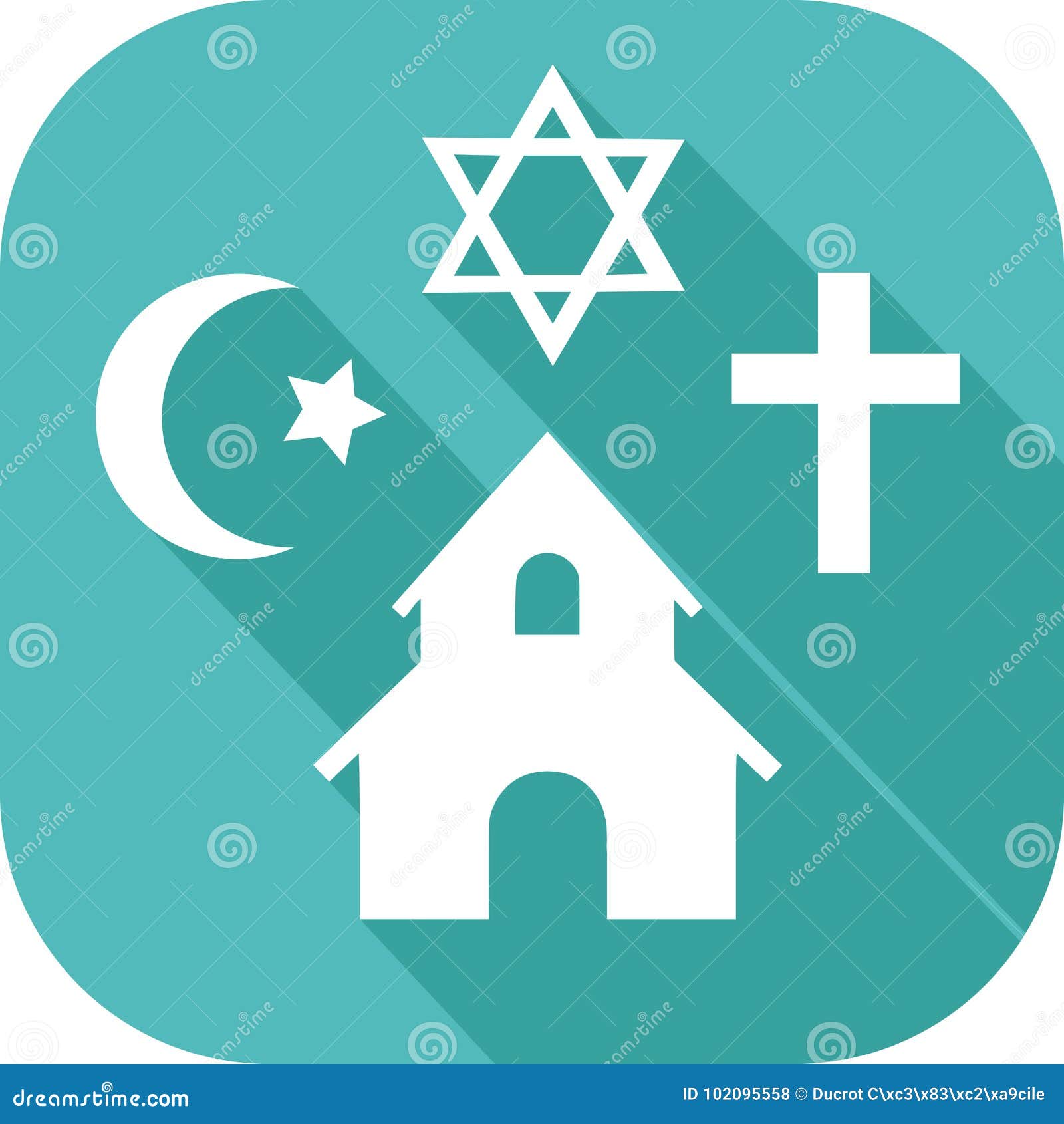 Pictogram Van Verschillende Godsdiensten Vector Illustratie ...