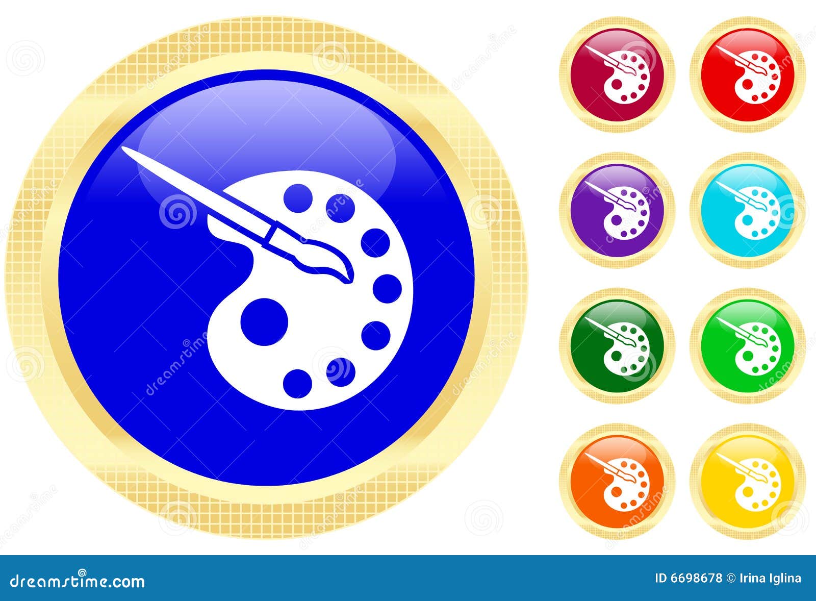 Pictogram Van Verven En Penseel Vector Illustratie - Illustration of ...