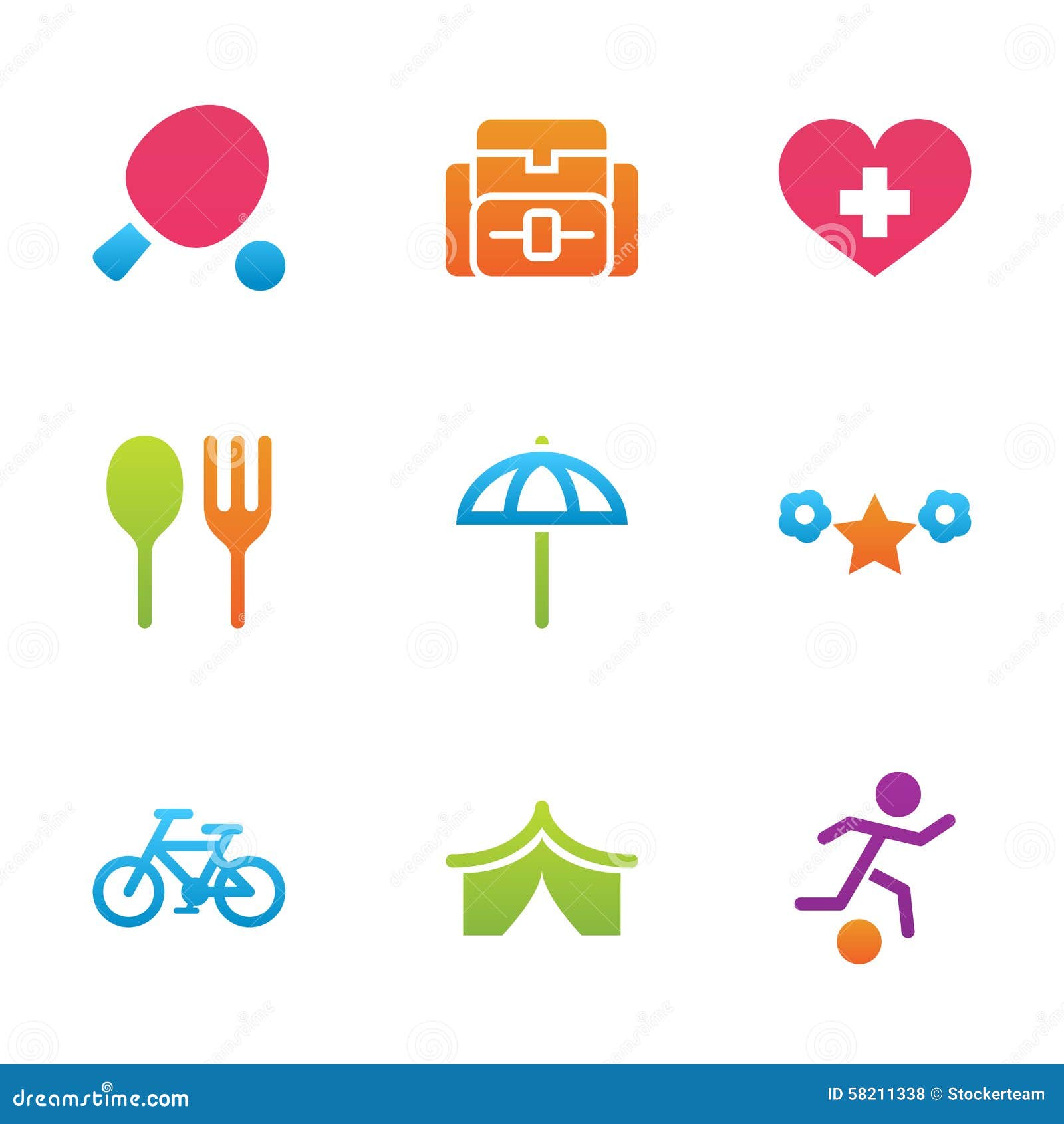 Pictogram Vastgestelde Activiteit En Rust Stock Illustratie ...