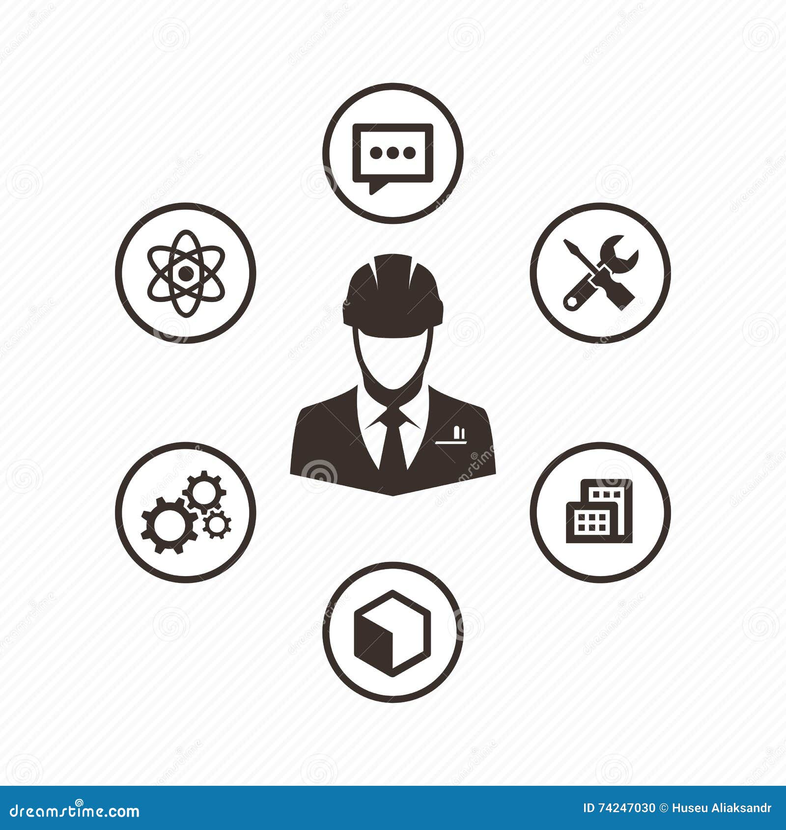 Pictogram Vastgestelde Ingenieur Vector Illustratie - Illustration of ...