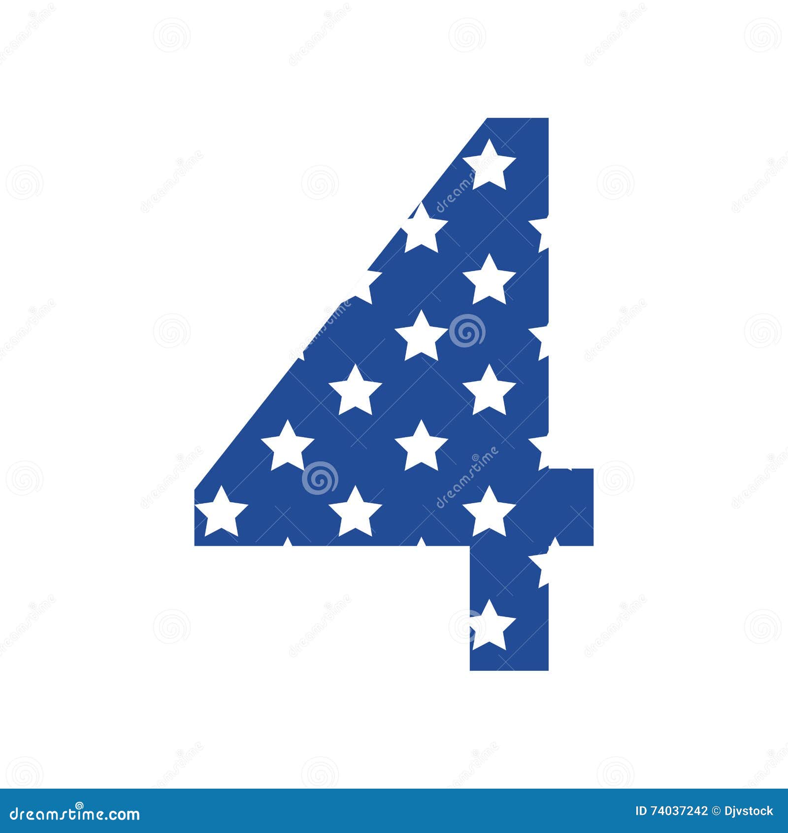 Pictogram Vier Aantalontwerp Grafische Vector Stock Illustratie ...