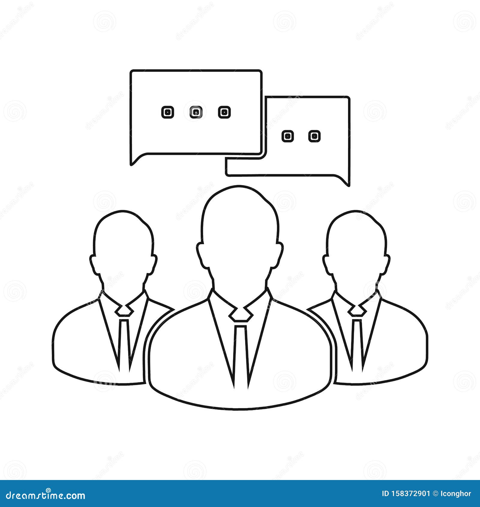 Pictogram voor gesprek vector illustratie. Illustration of commentaar ...