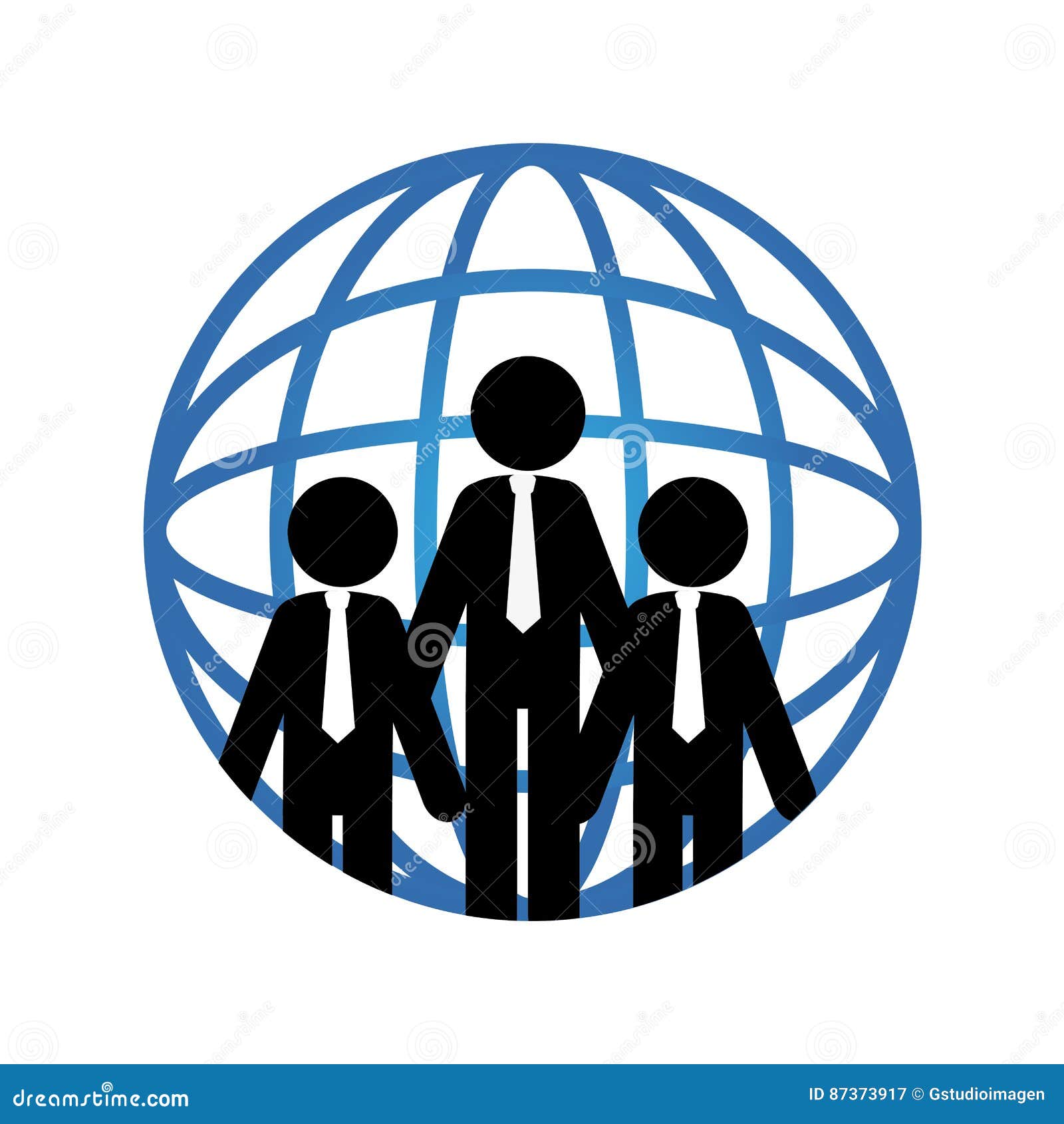 Pictogram World Map and Executives Stock Vector - Illustration of male ...